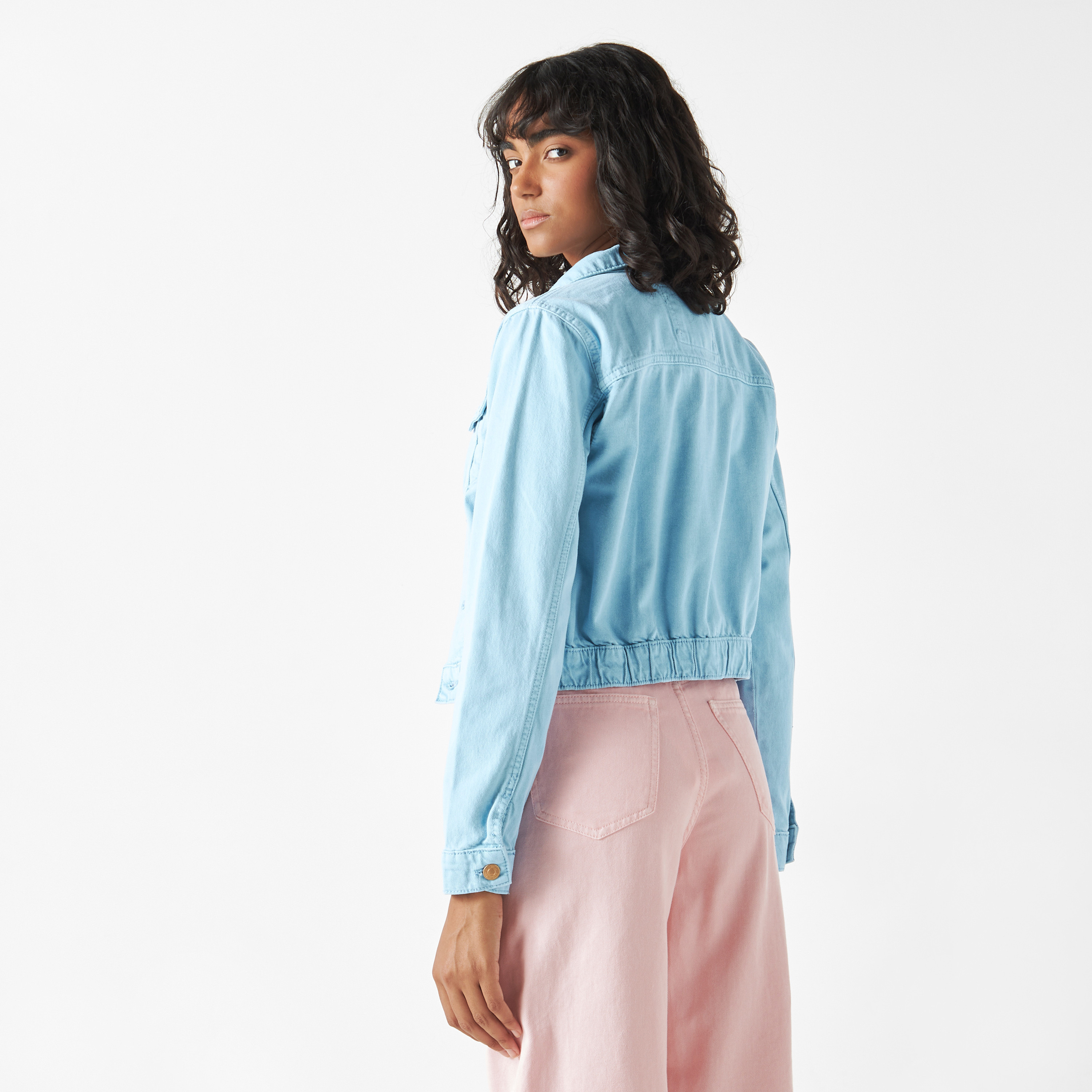 Buy Button Through Jacket with Pockets Online | Centrepoint Qatar