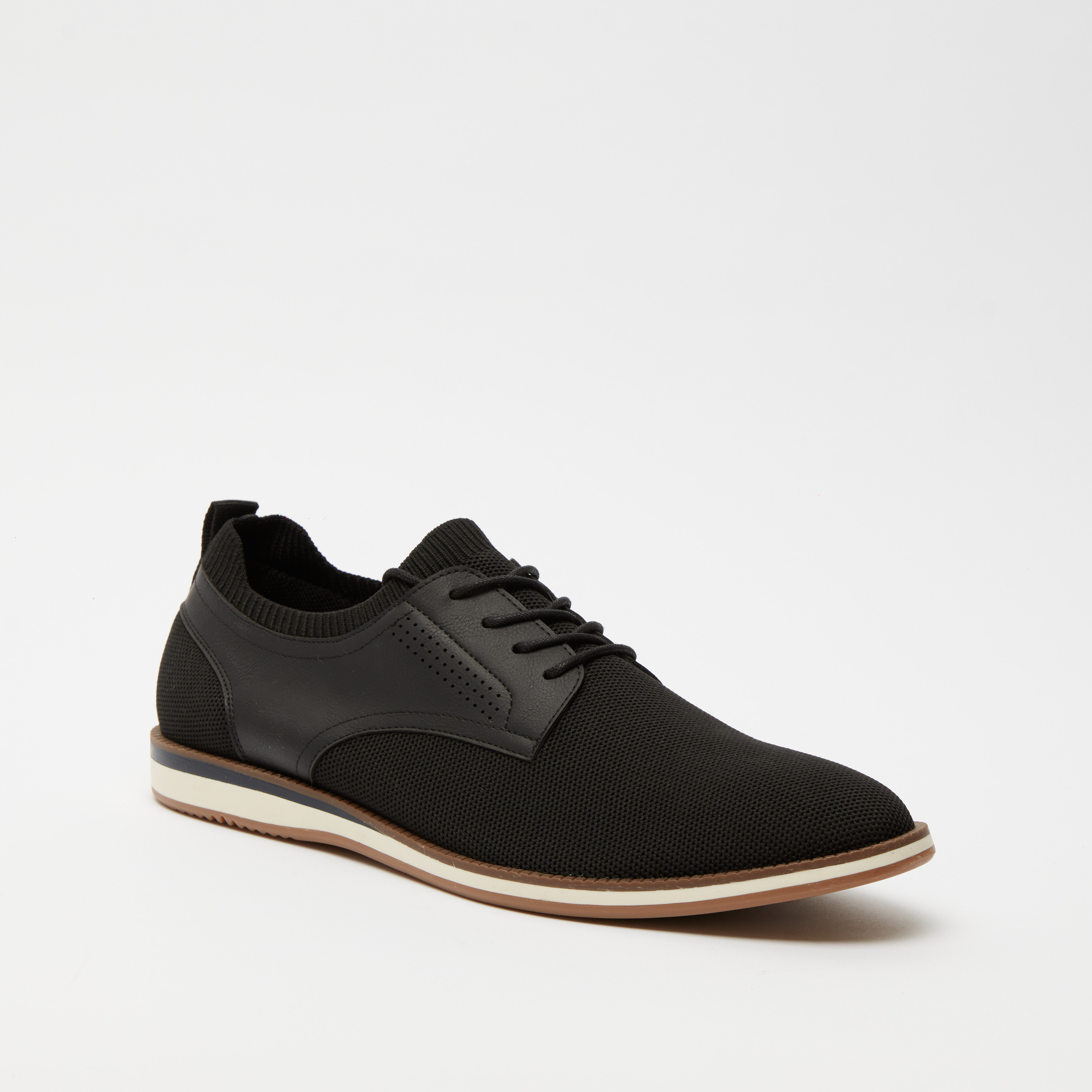 Shop Duchini Men's Textured Derby Shoes with Lace-Up Closure Online ...