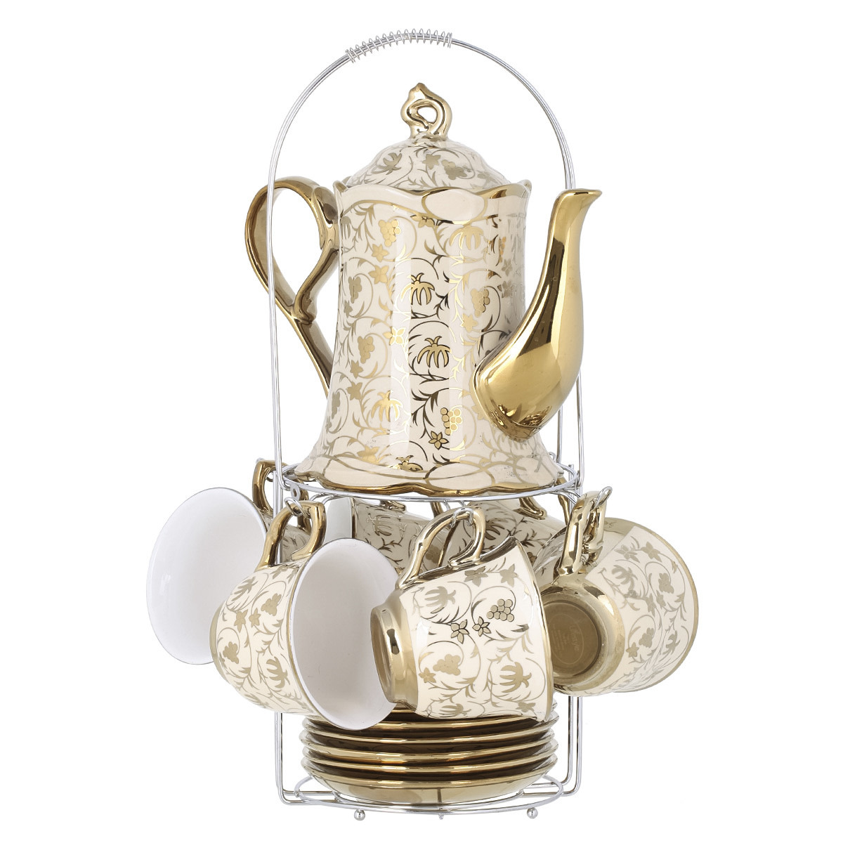 Buy Tea Set with Stand - 14 Pcs Online | Centrepoint UAE