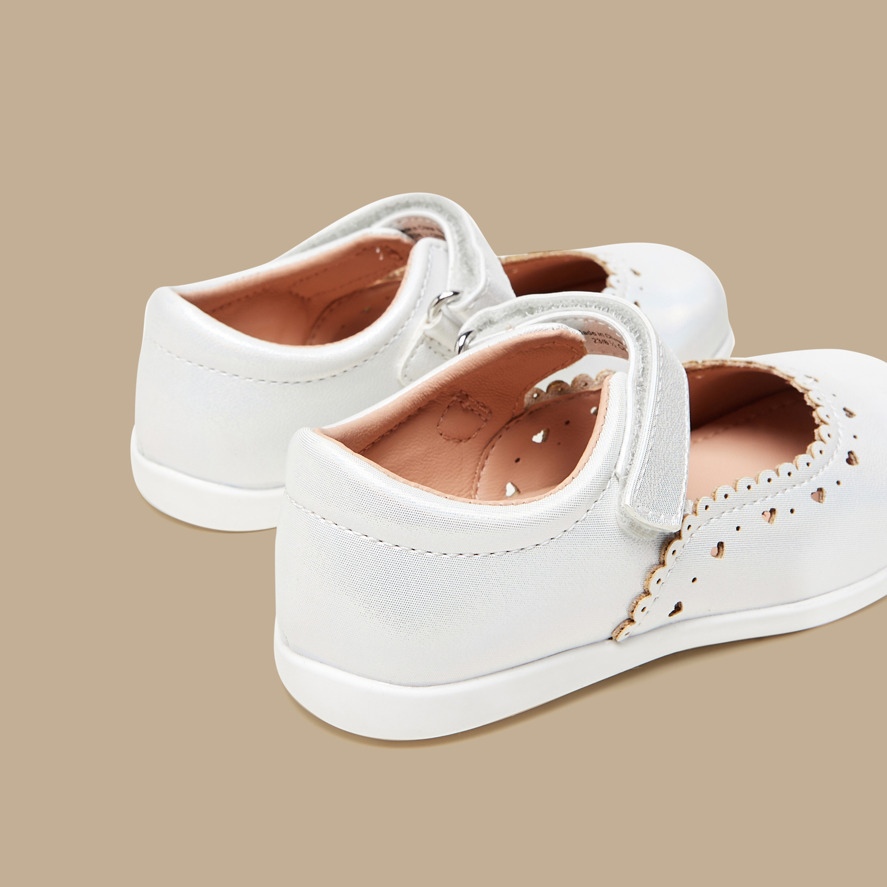 Shop Barefeet Laser Cut Mary Jane Shoes with Hook and Loop Closure ...