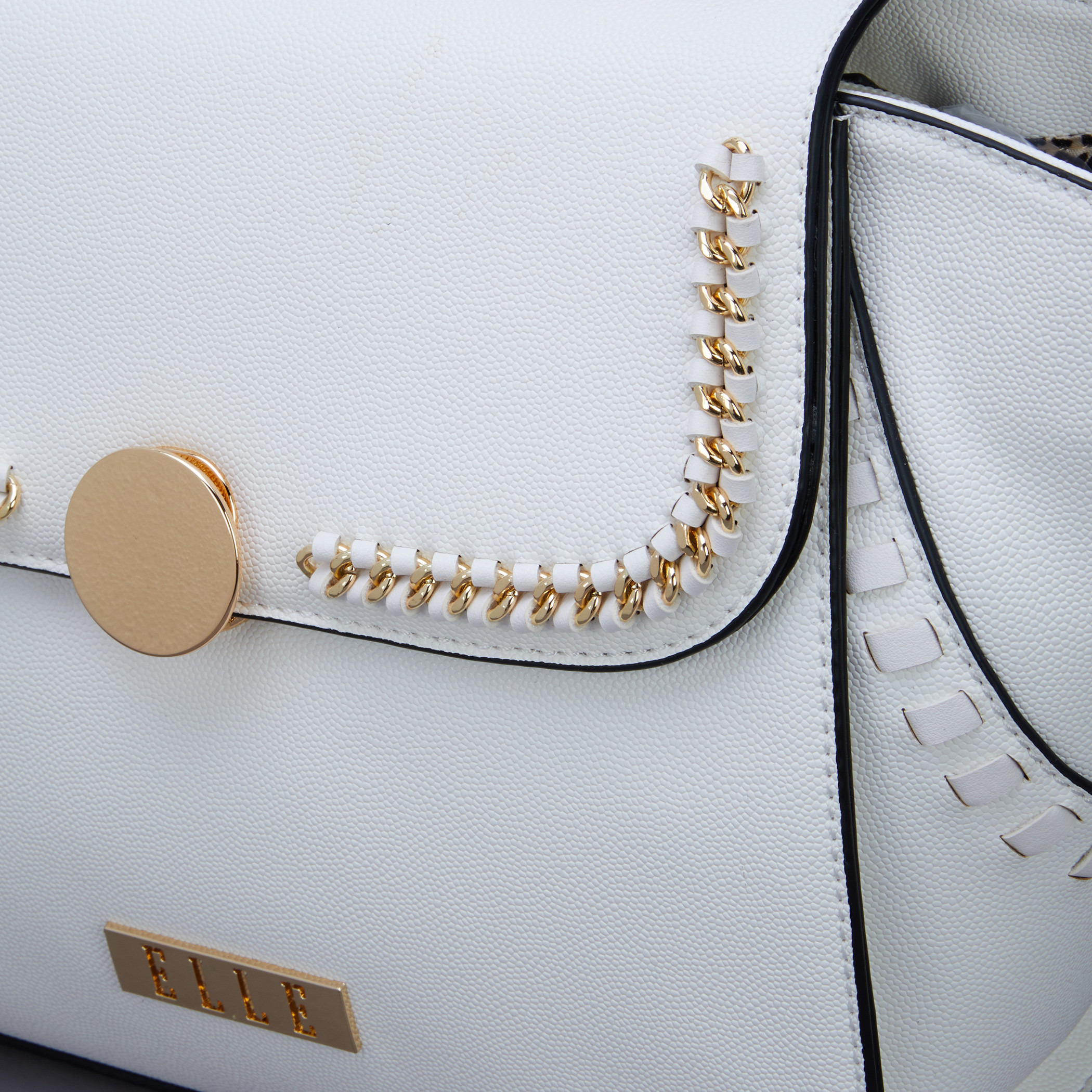Buy Elle Textured Hand Bag with Flap Online | Centrepoint UAE