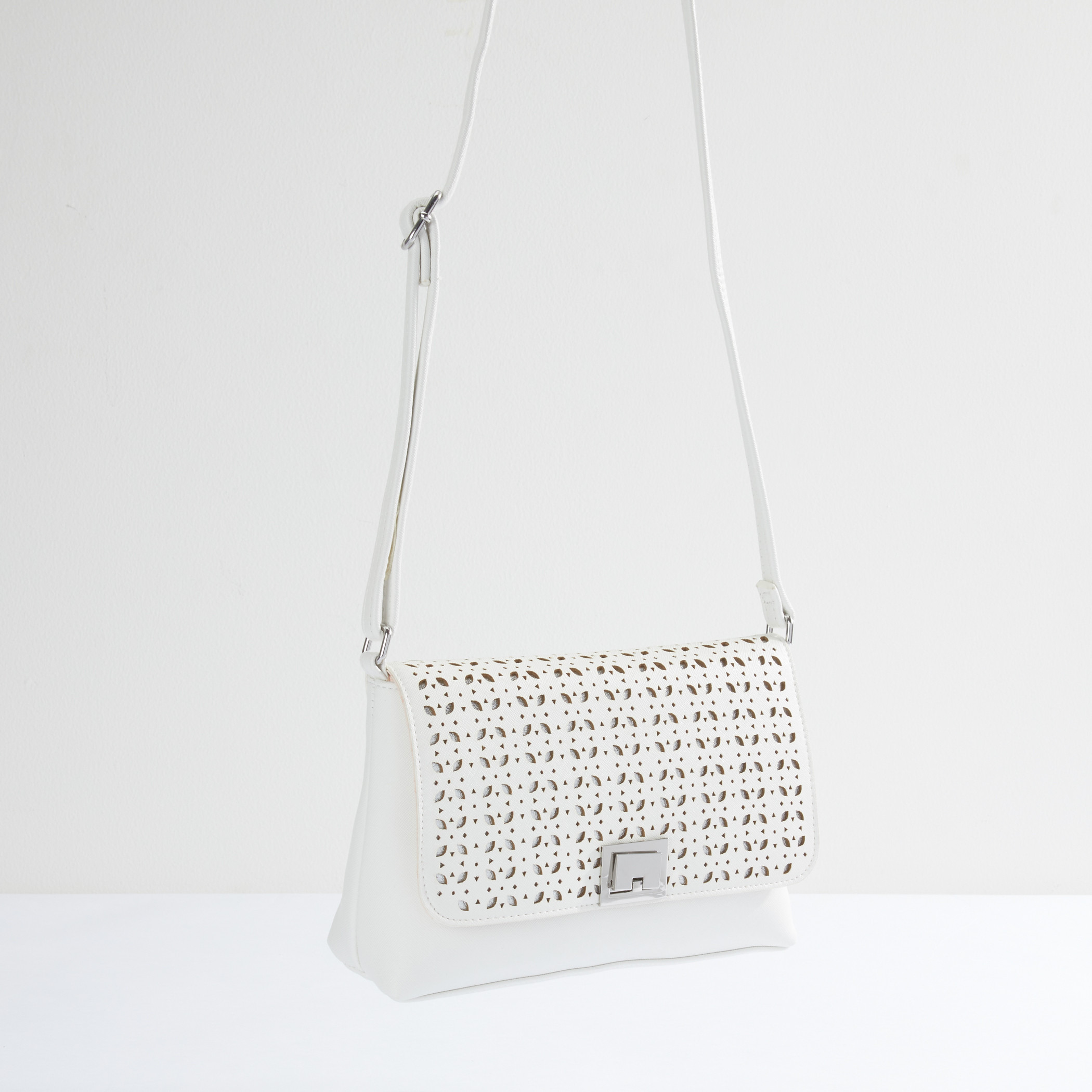 Buy Sasha Laser Cut Detail Satchel Bag with Metallic Closure Online ...