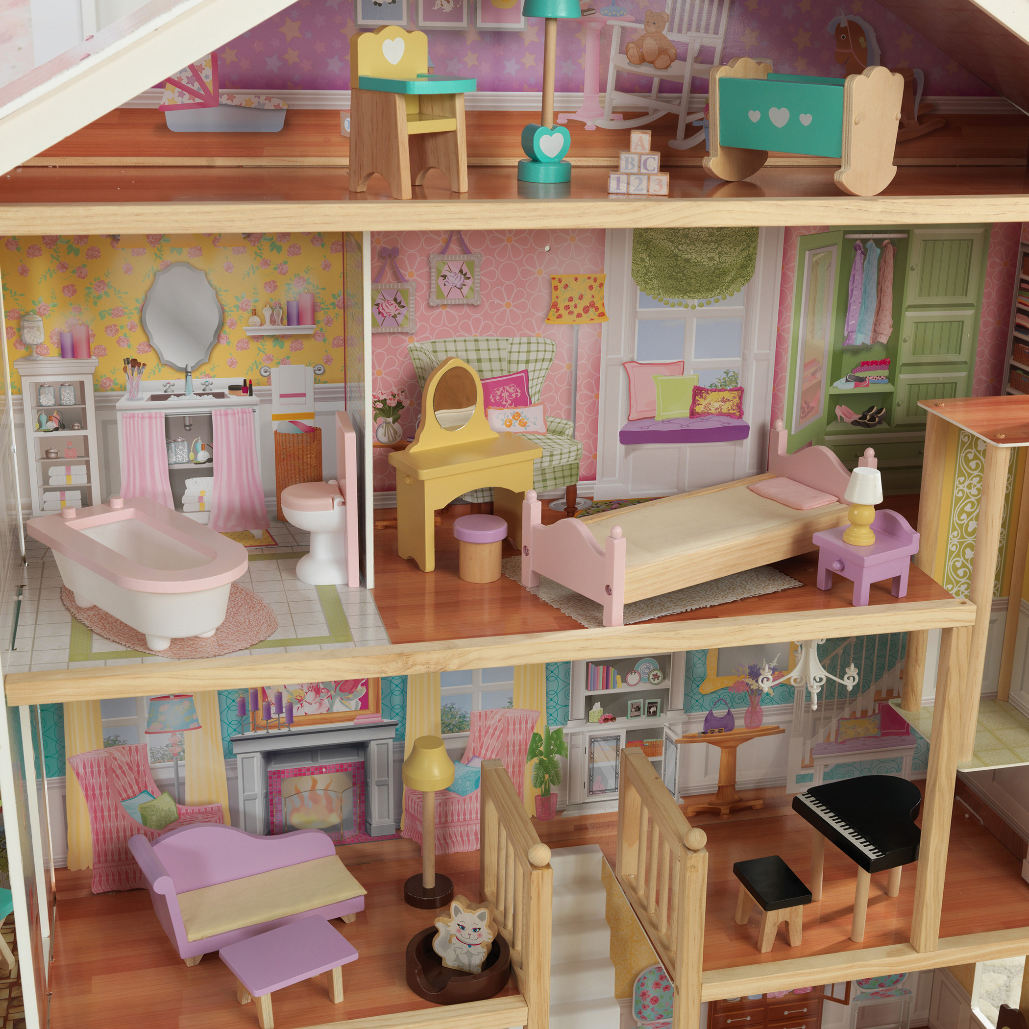 Buy Kidkraft Grand View Mansion Dollhouse Online Mothercare Bahrain
