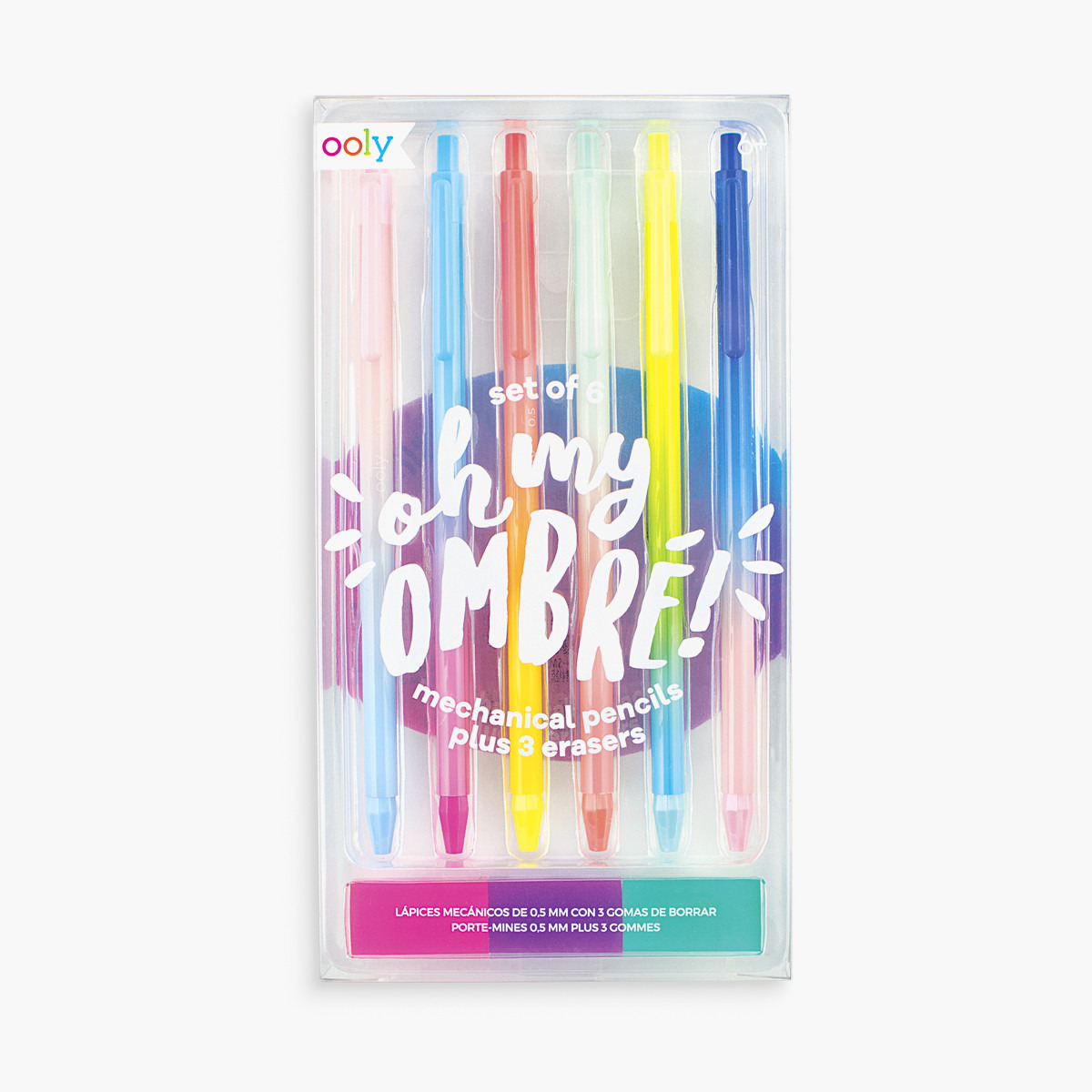Buy Ooly Oh My Ombre 9-Piece Mechanical Pencil and Eraser Set Online ...