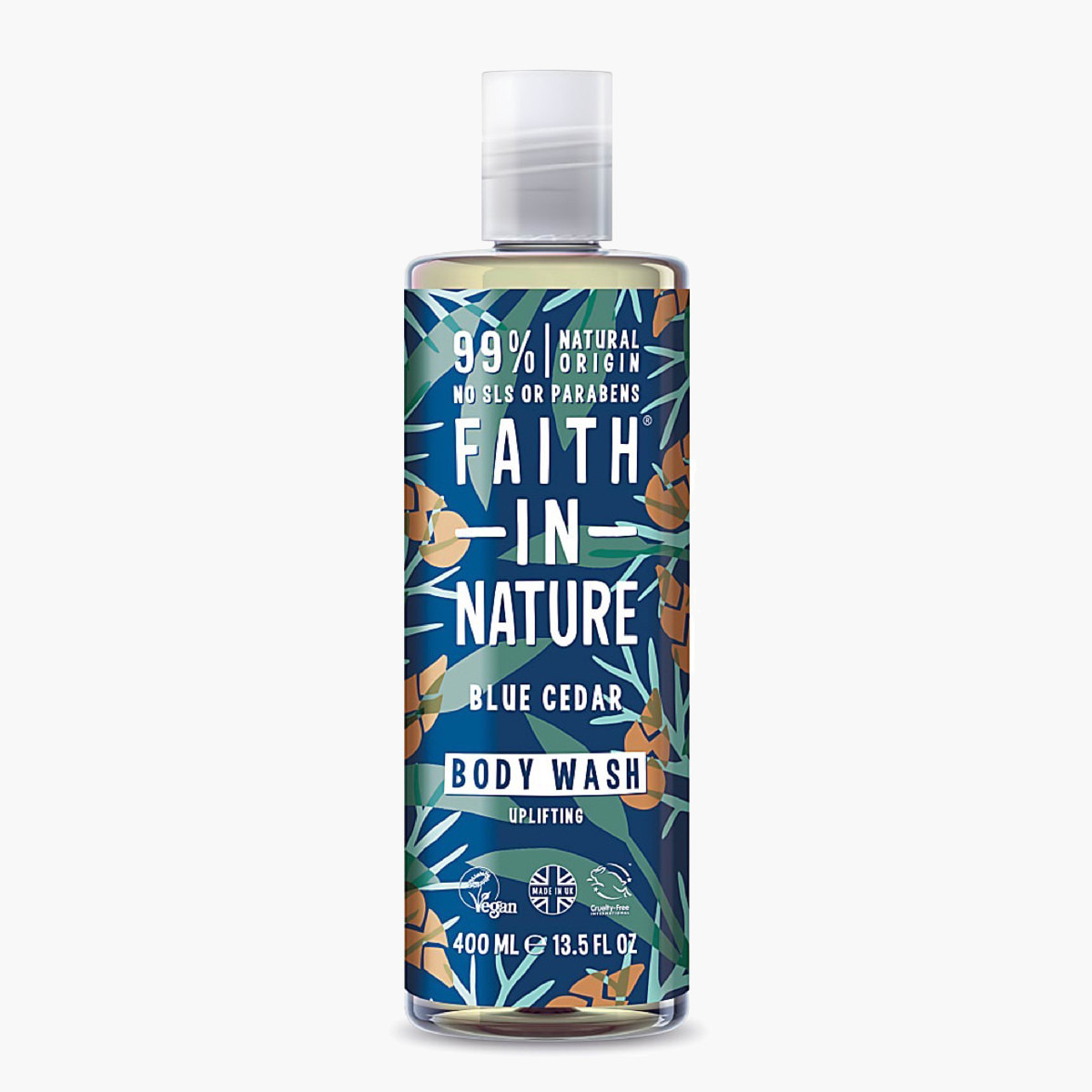 Shop Faith in Nature Blue Cedar Body Wash - 400 ml Online | Max Kuwait