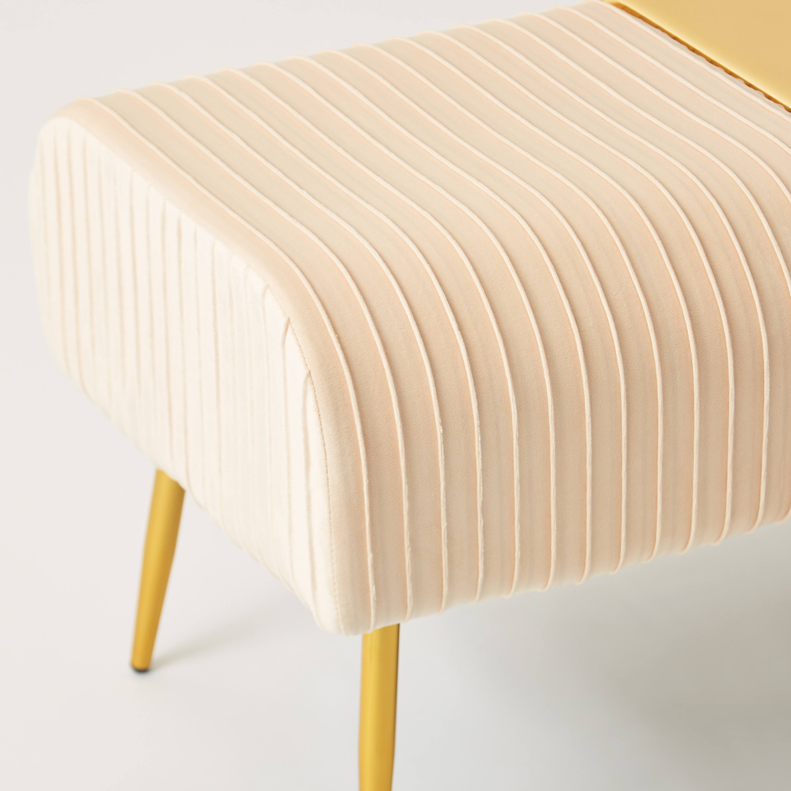 Shop Textured 2-Seater Fabric Bench with Drawer - 126x46x48 cms ...