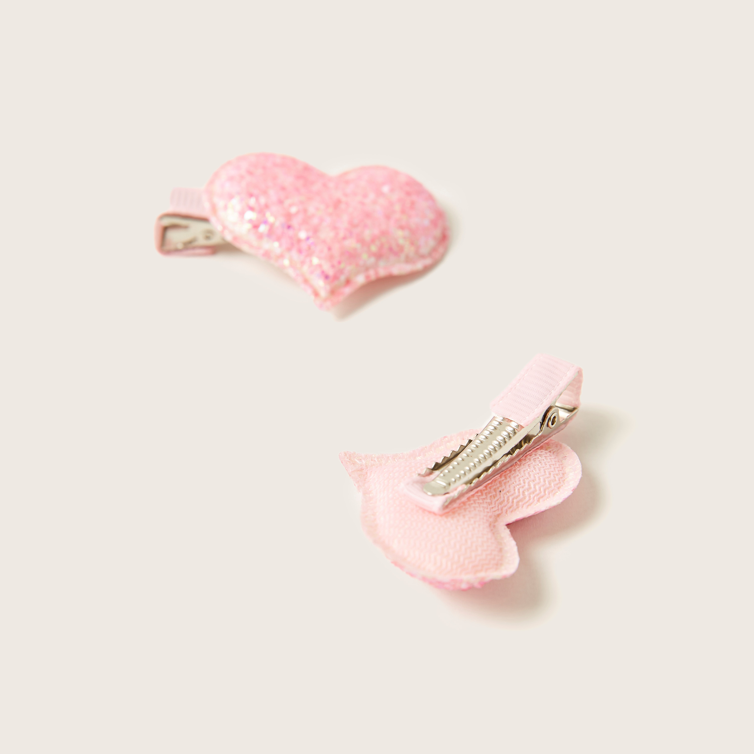 Buy Charmz Heart-Shaped Hairpin with Glitter Detail - Set of 2 Online ...