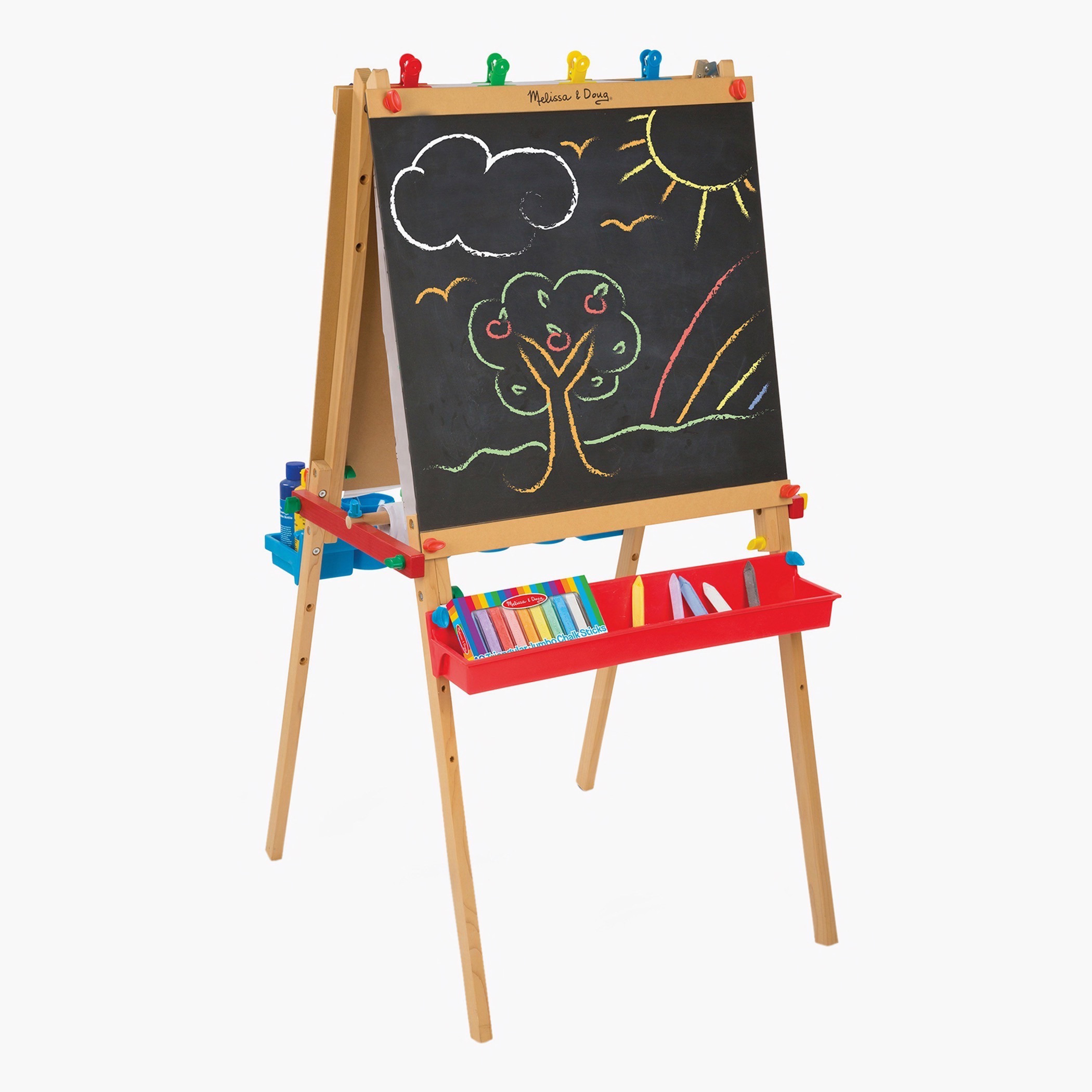 Buy Melissa Doug Deluxe Wooden Height Adjustable Standing Art Easel Online Babyshop KSA