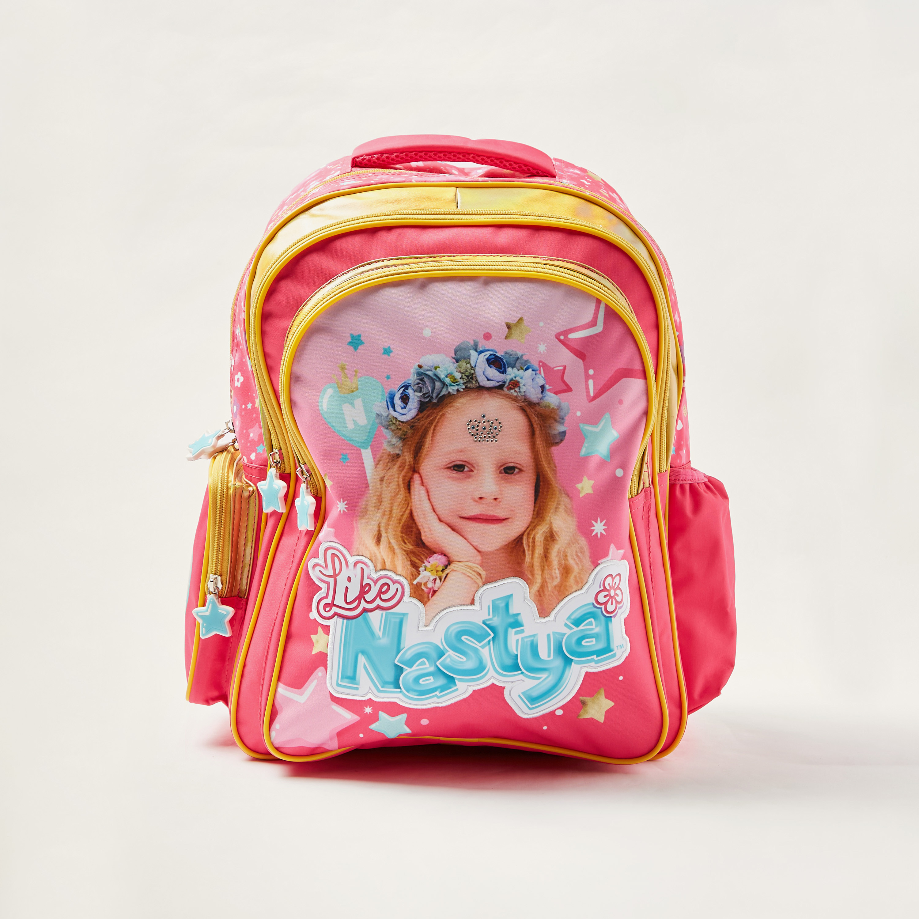 Buy First Kid Like Nastya Print 16-inch Backpack with Zip Closure ...