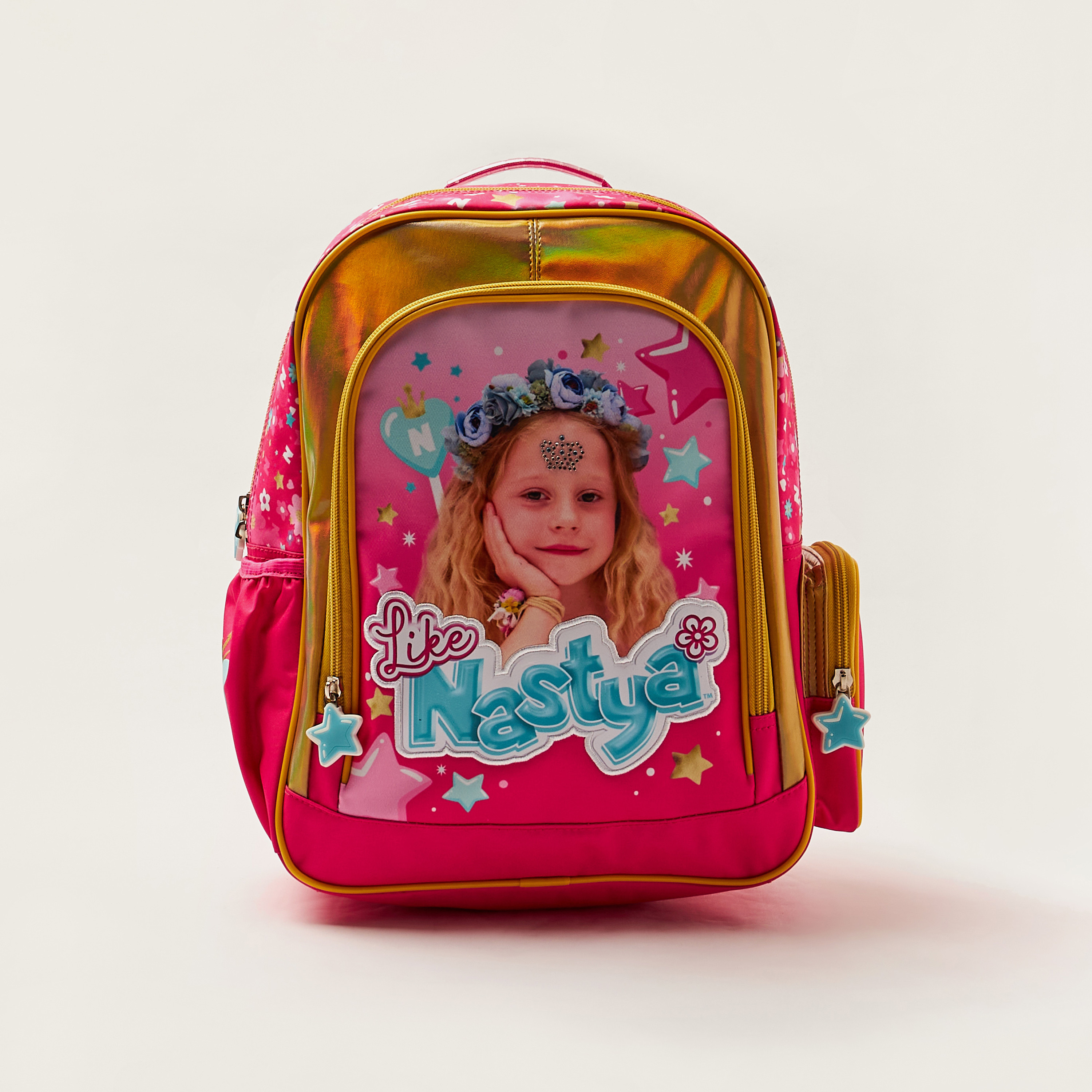 Buy First Kid Like Nastya Print 14-inch Backpack with Adjustable Straps ...