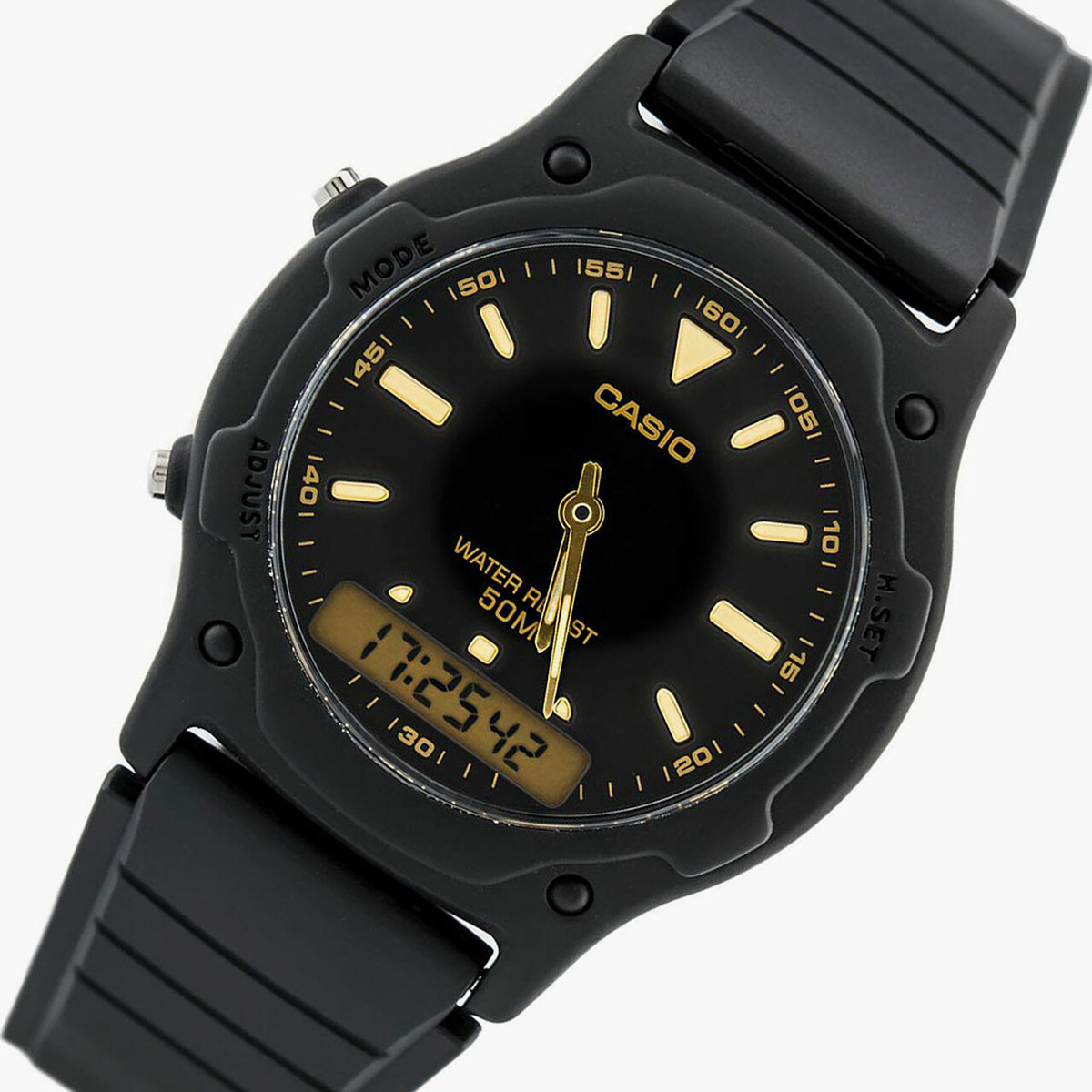 Shop Casio Men Resin Black Strap Analog-Digital Watch - AW-49HE-1AVDF ...