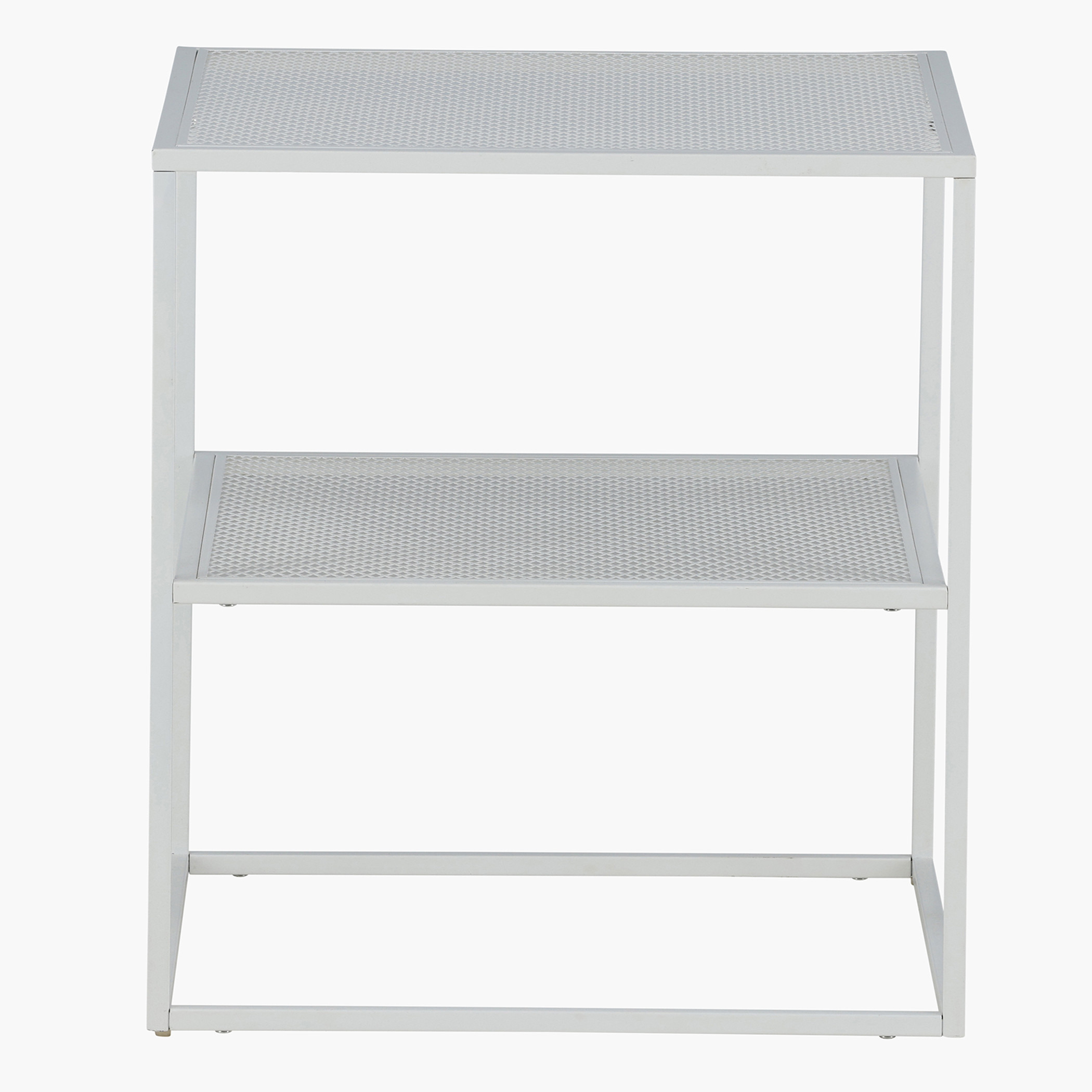 Shop Square Metal Top Side Table with Shelf - 55x55x60 cms Online ...