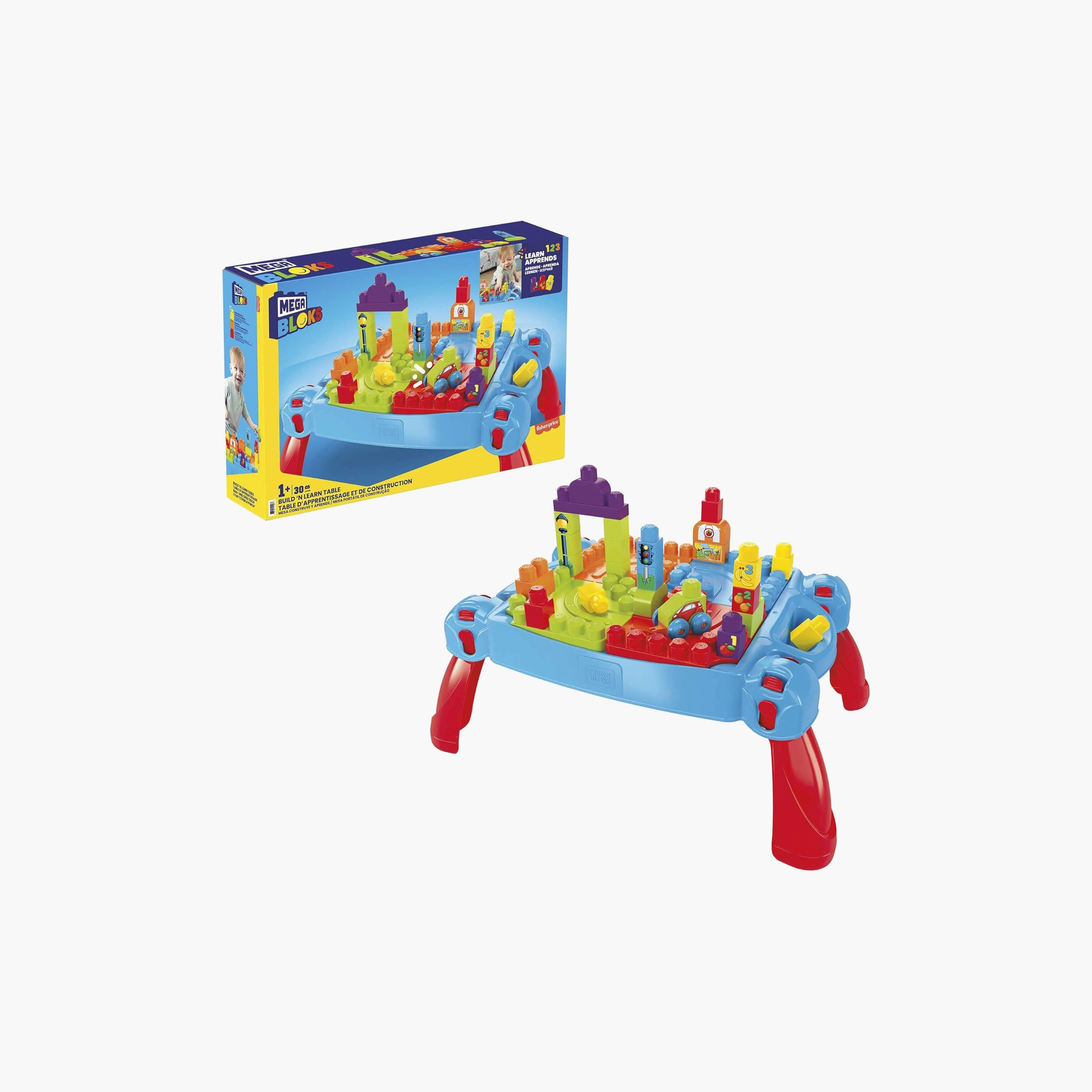 Shop Mega Blocks First Builders Build and Learn Table Online Babyshop Saudi