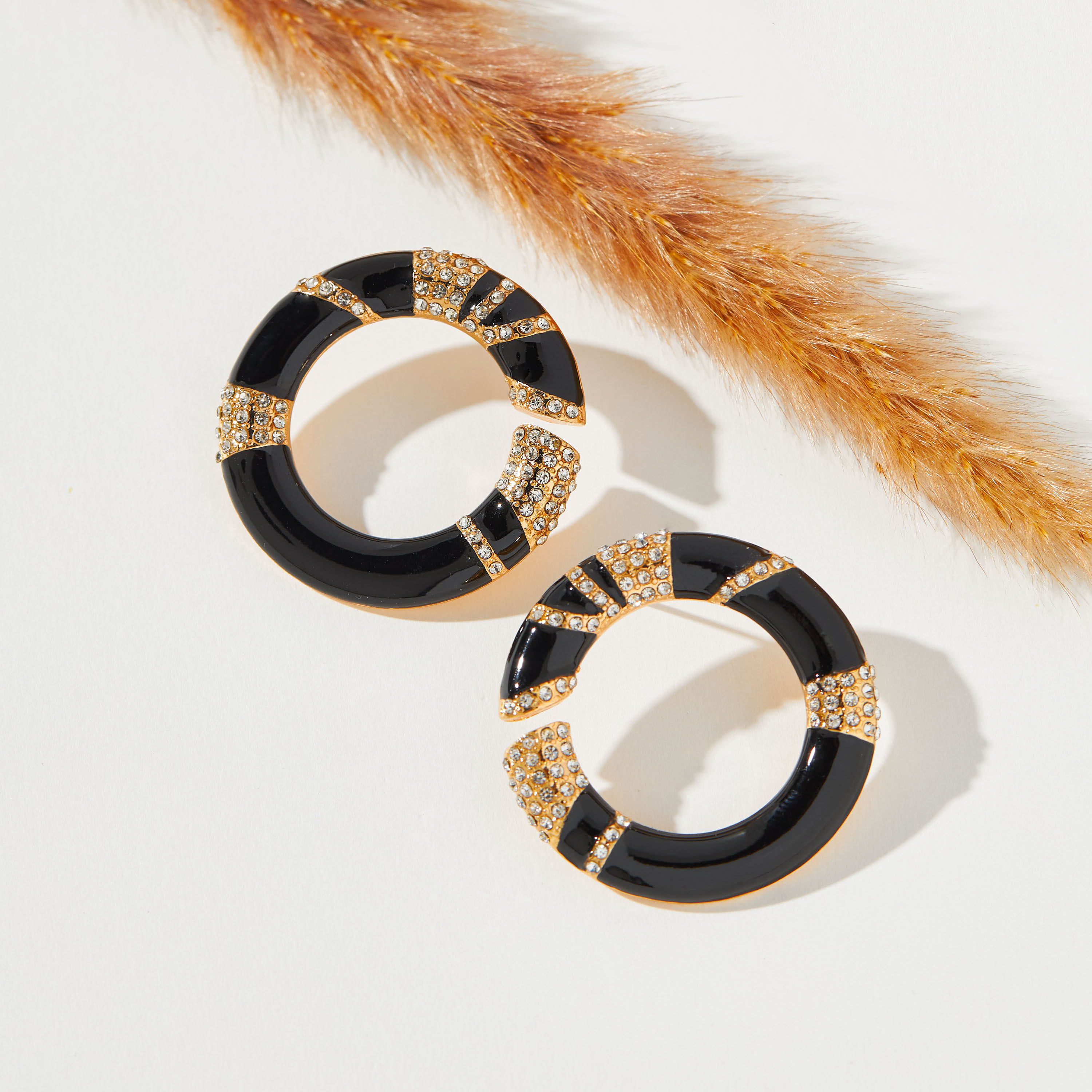 Buy Stone Embellished Stud Earrings with Pushback Closure Online ...