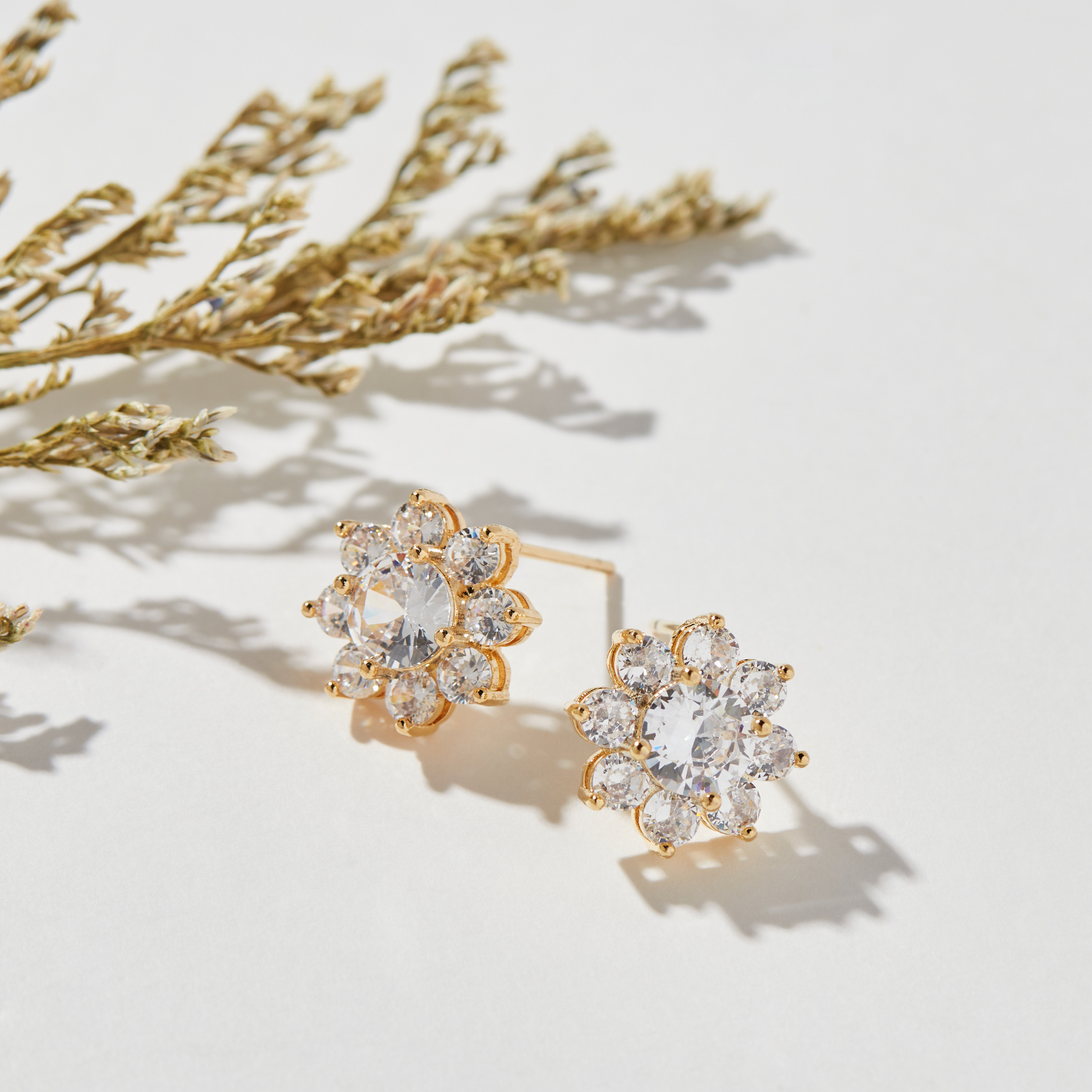Buy Stone Embellished Stud Earrings with Pushback Closure Online ...