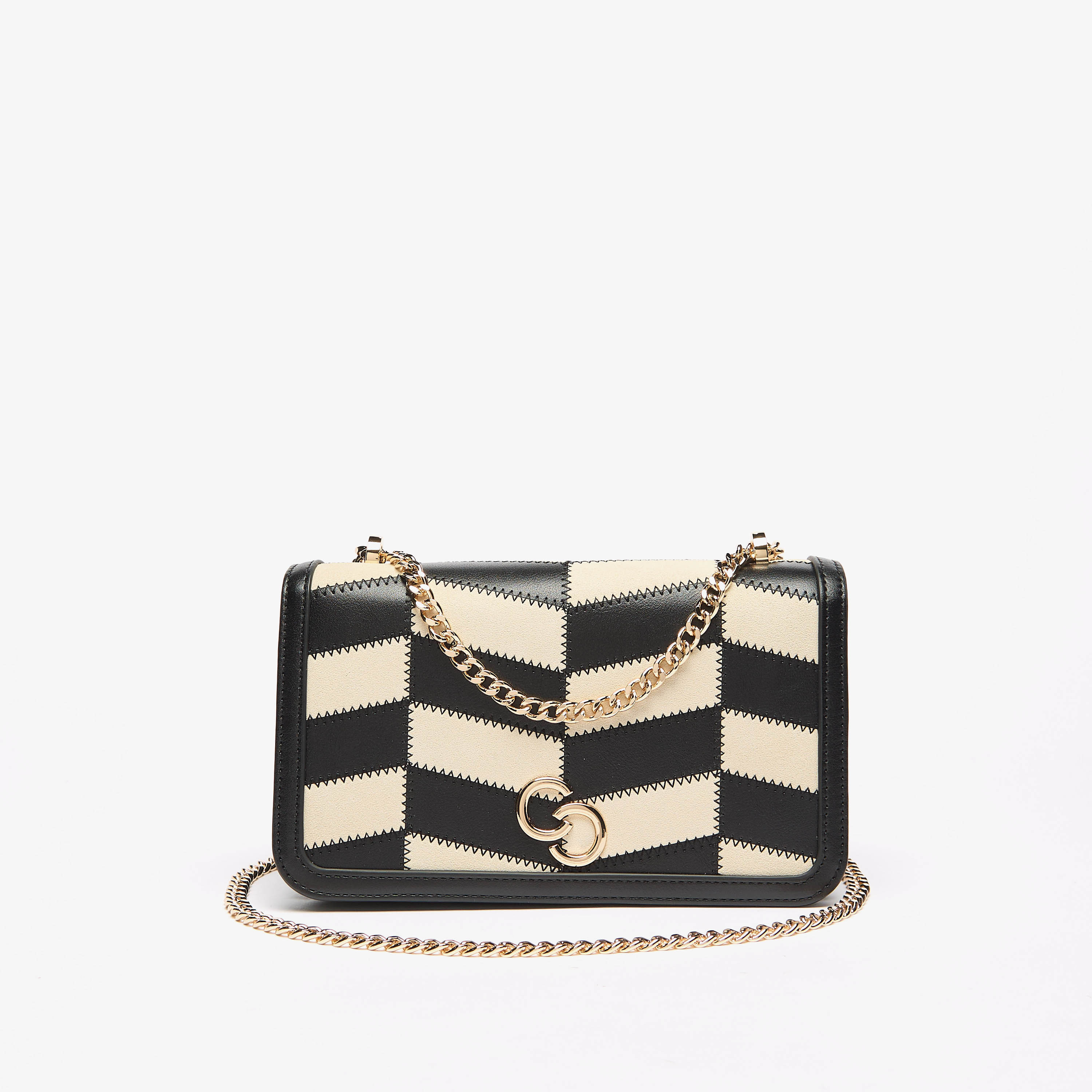 Buy Celeste Colourblock Crossbody Bag with Chain Strap and Magnetic ...