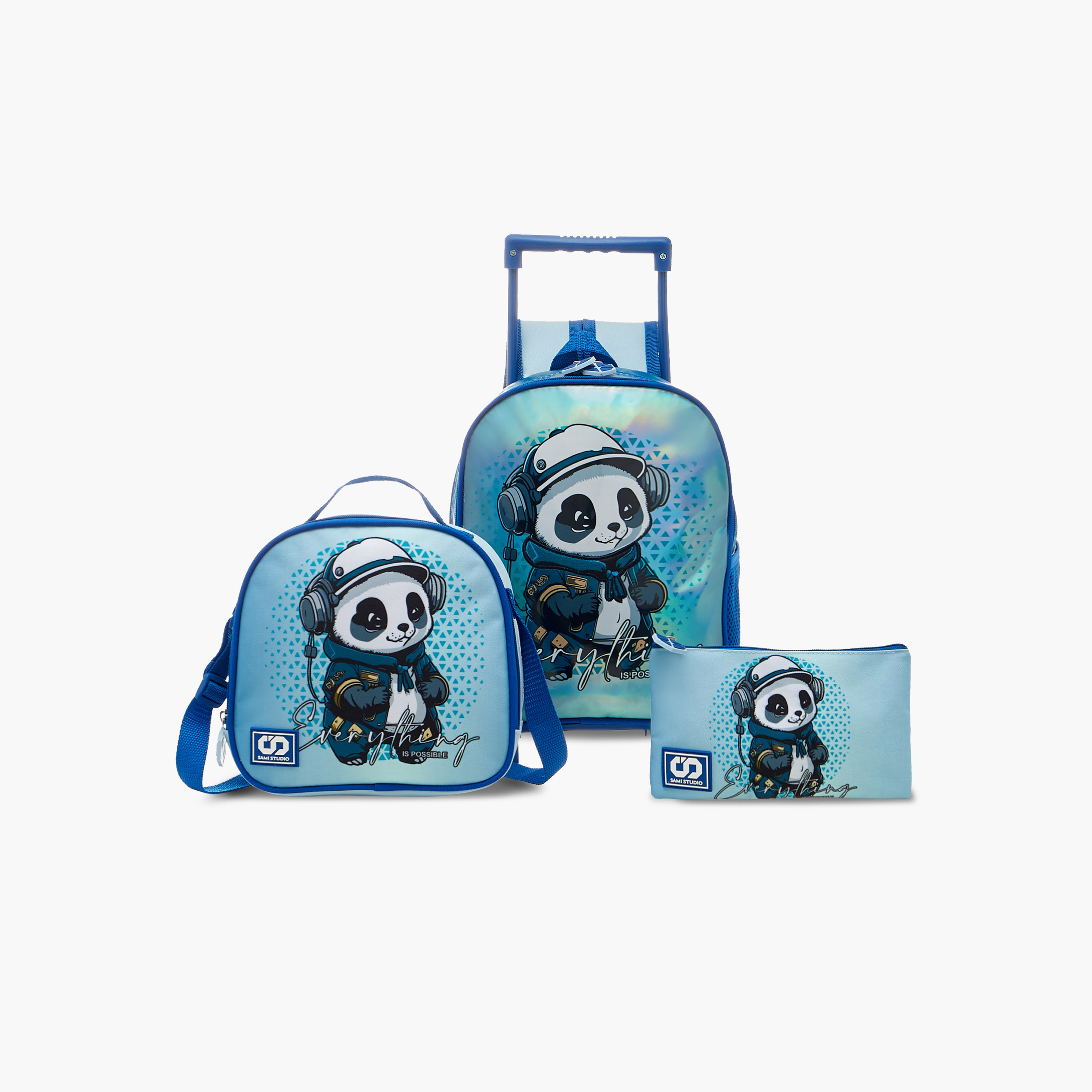 Shop SAMI STUDIO Printed 12-inch Trolley Backpack with Lunch Bag and ...