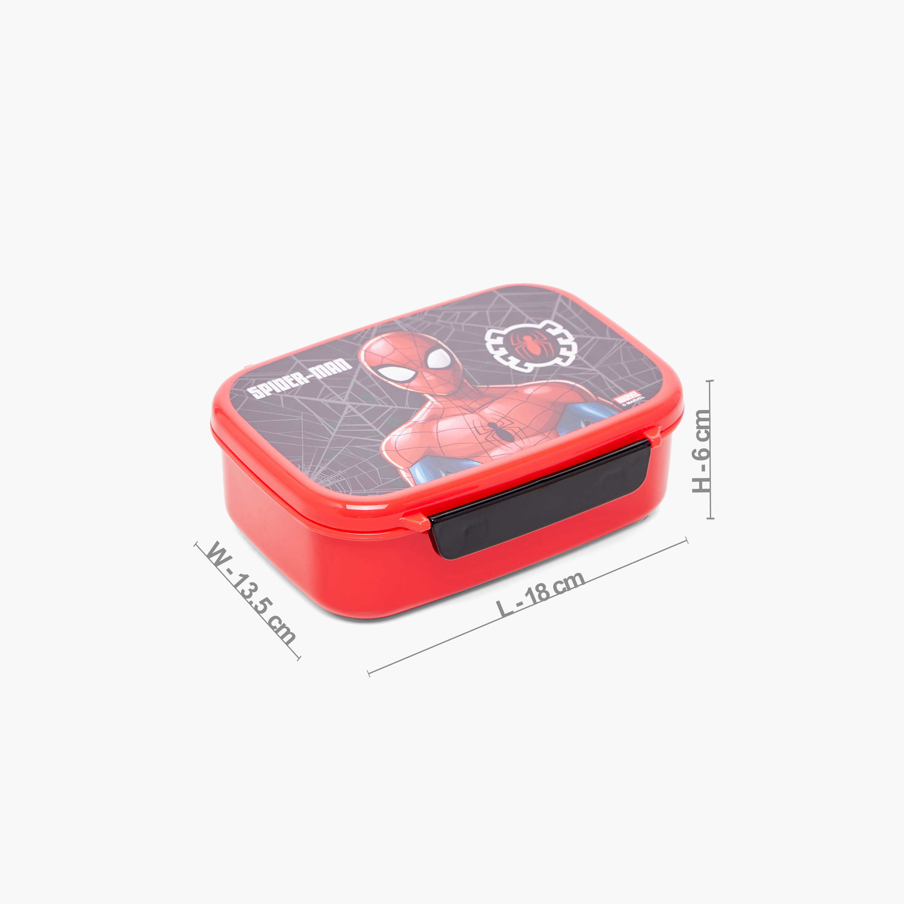 Buy Spider-Man Print Sectioned Lunch Box with Clip Lock Closure Online ...
