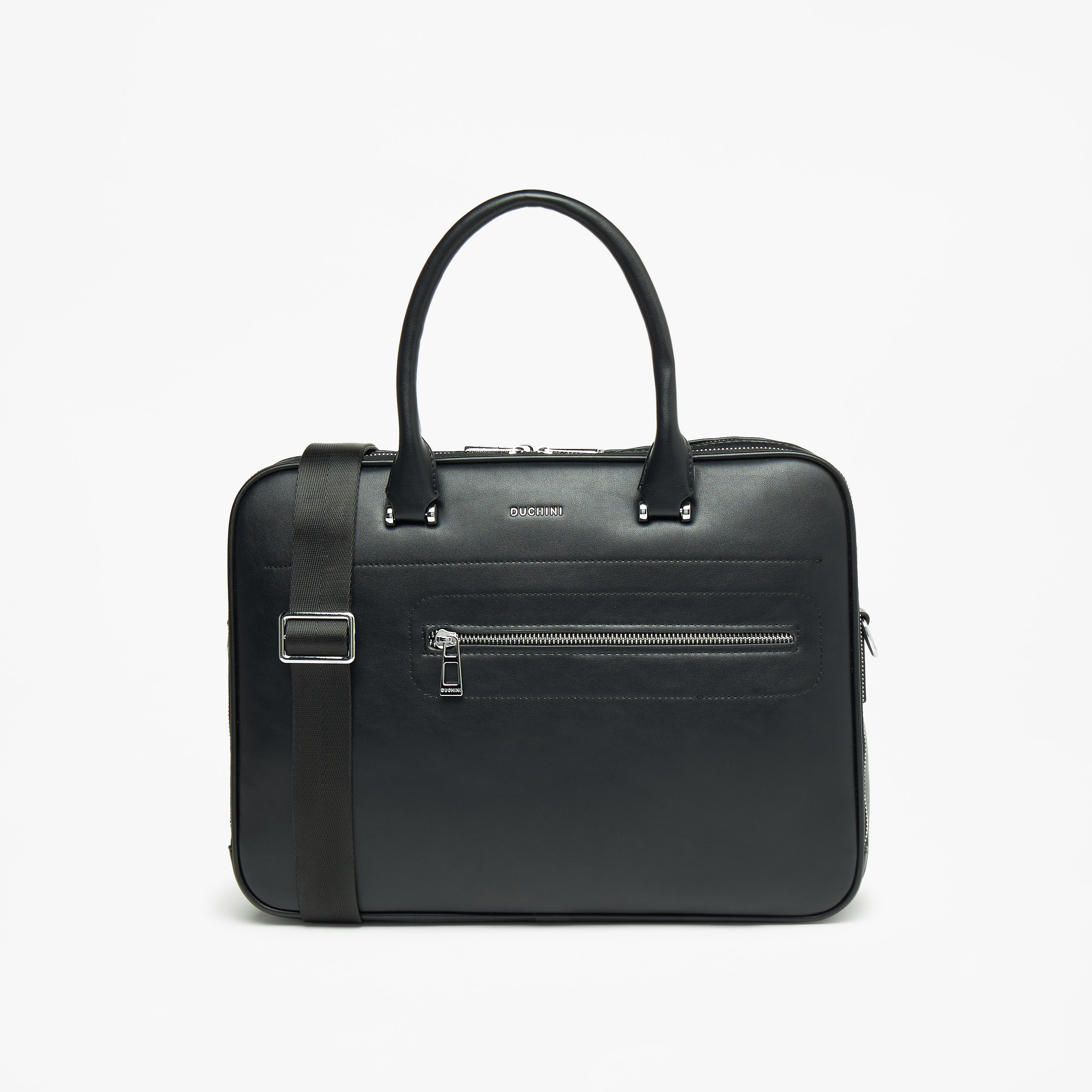 Shop Duchini Solid Laptop Bag with Handles and Adjustable Strap Online ...