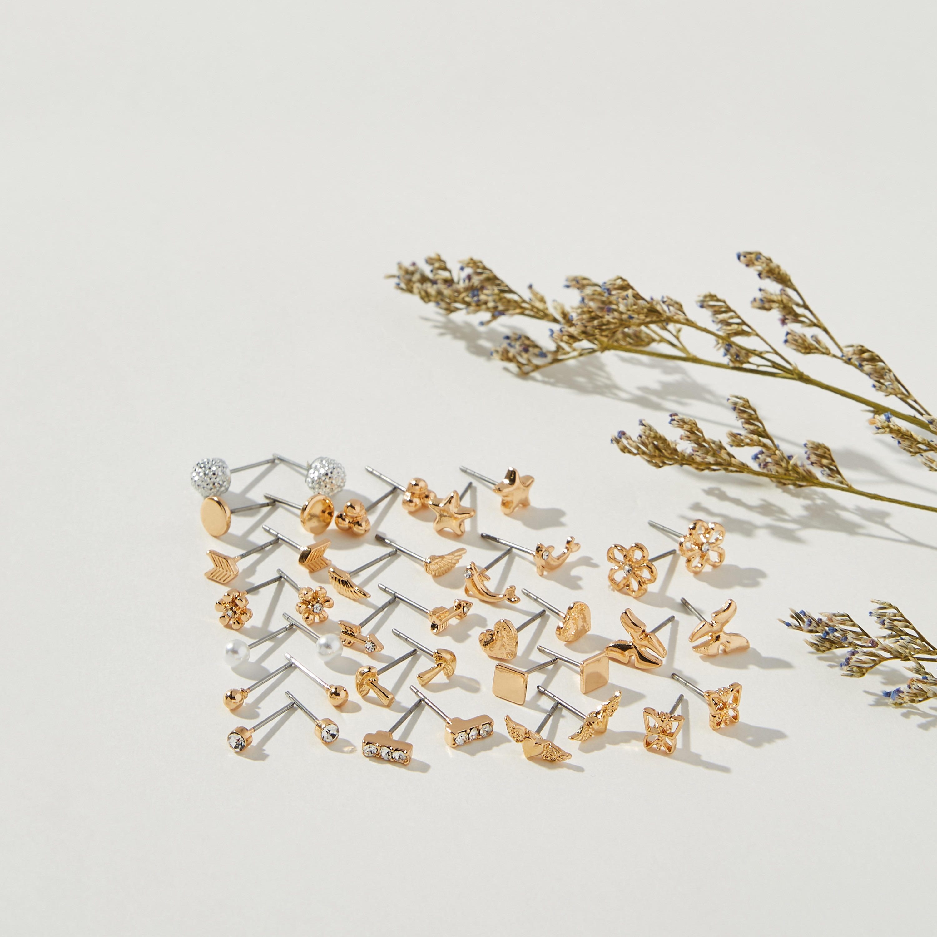 Shop Assorted Earrings with Pushback Closure - Set of 20 Online ...