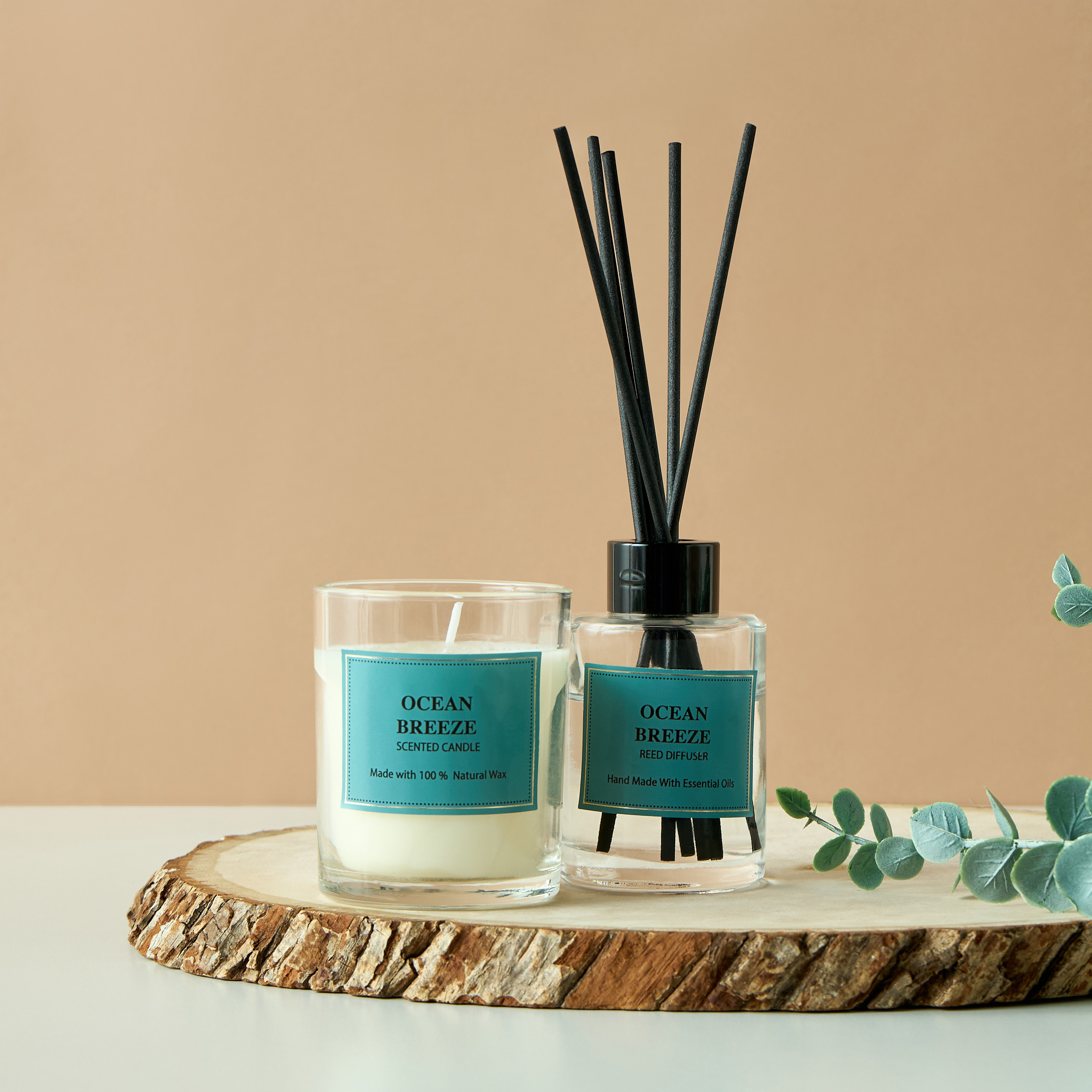 Buy Ocean Breeze Reed Diffuser and Candle Gift Set Online | Centrepoint ...