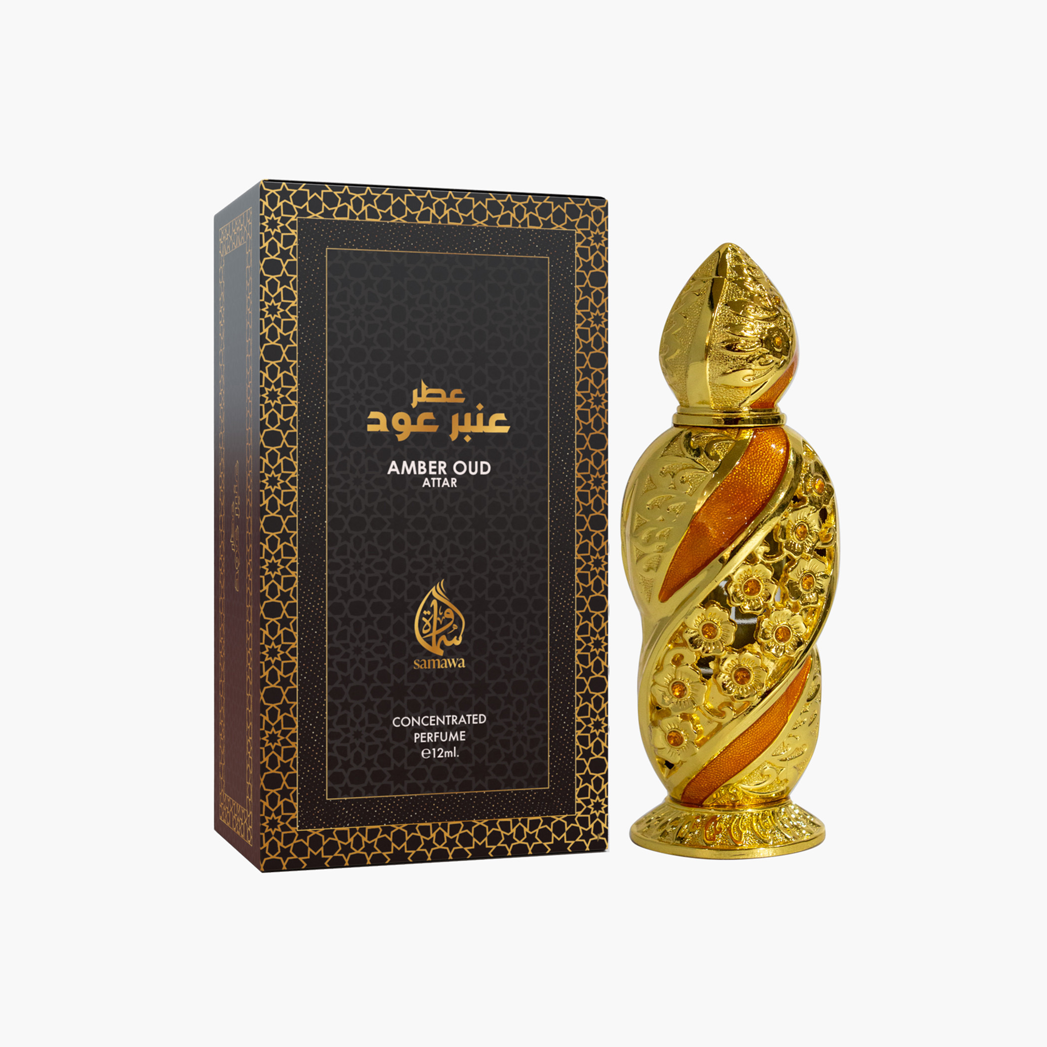 Shop Samawa Amber Oud Concentrated Perfume - 12 ml Online | Max UAE