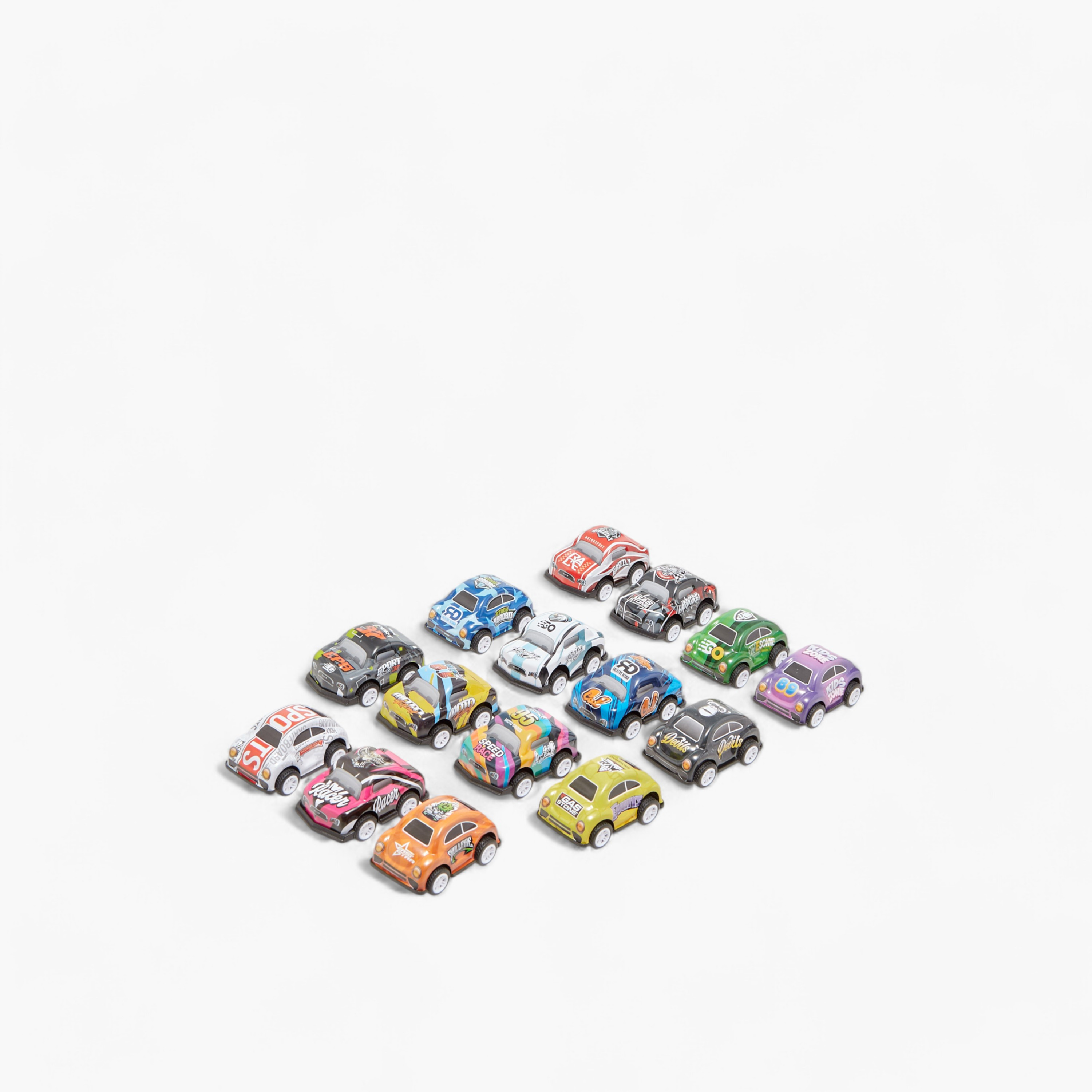 Buy Juniors 15-Piece Crash Racing Pull Back Toy Car Set Online ...