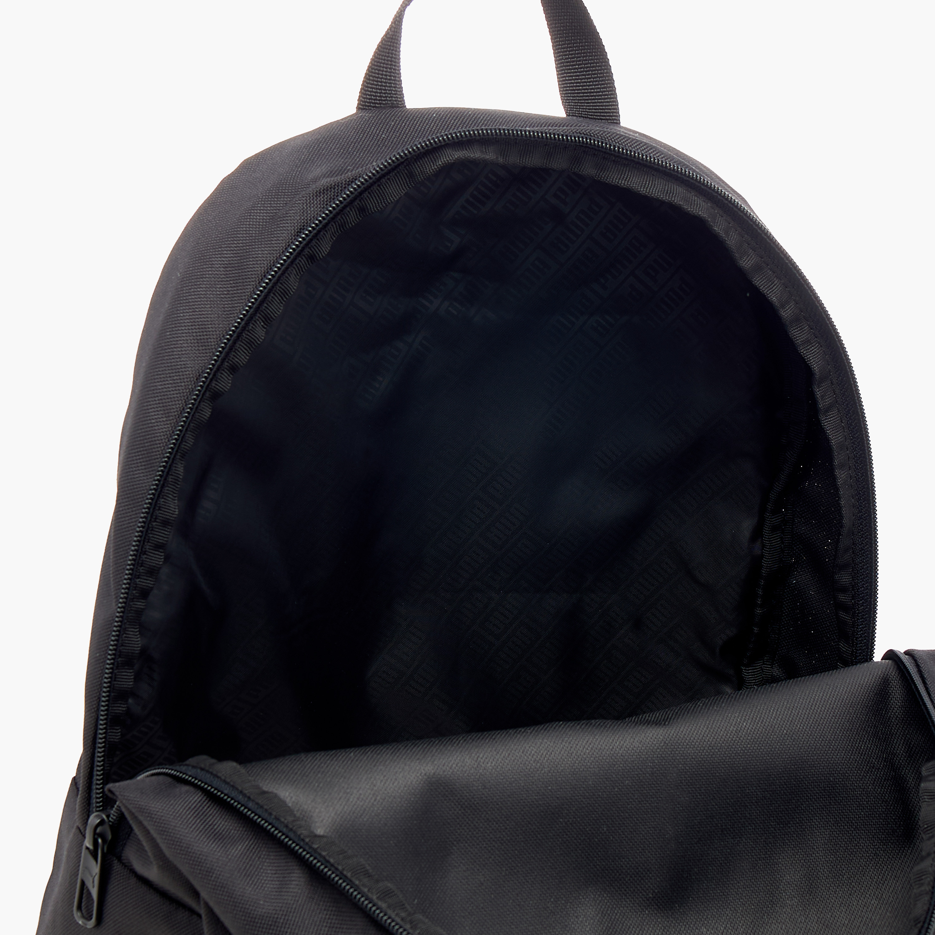 Buy PUMA Logo Print Backpack with Adjustable Shoulder Straps and Top ...