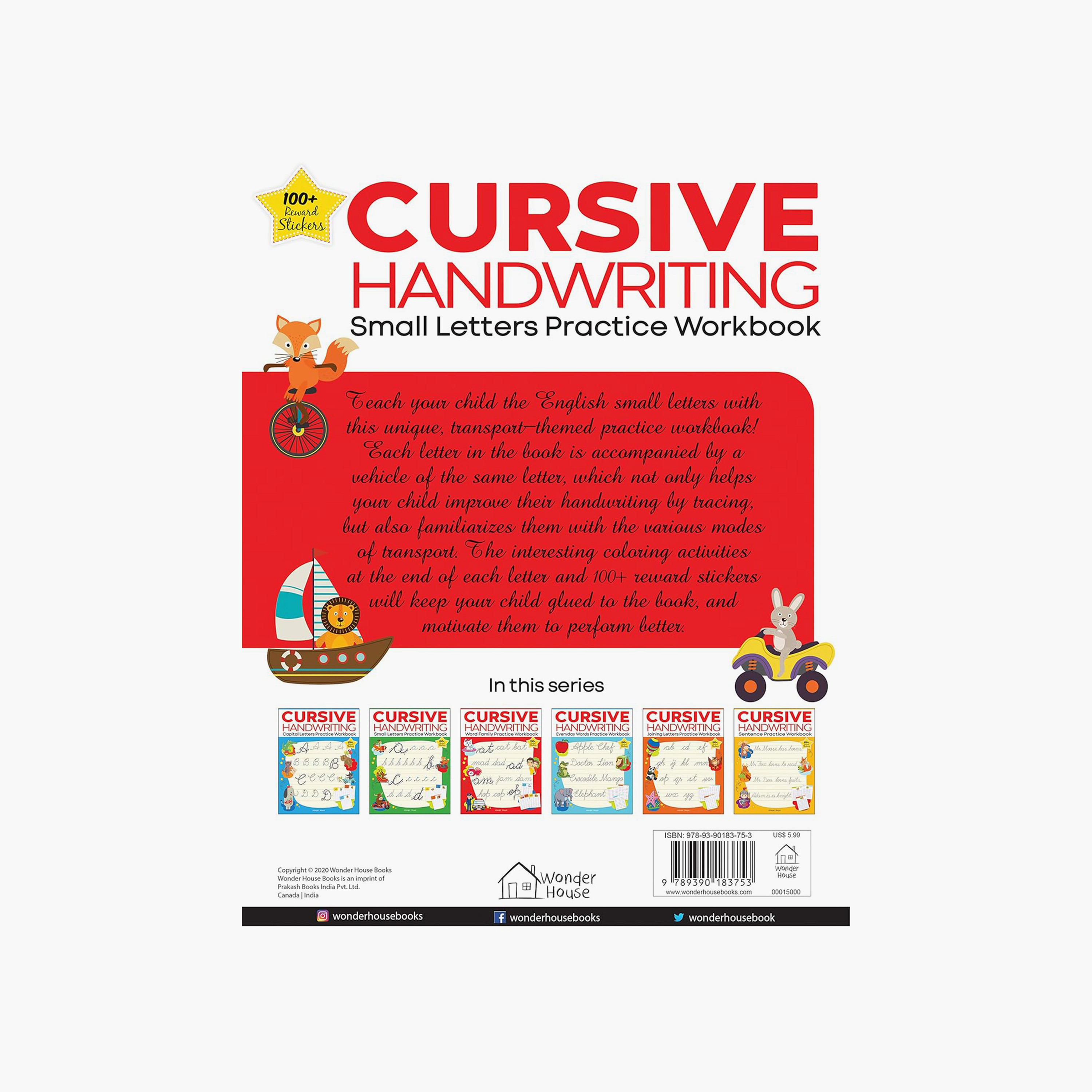 Buy Cursive Handwriting Small Letters Practice Workbook For Children ...