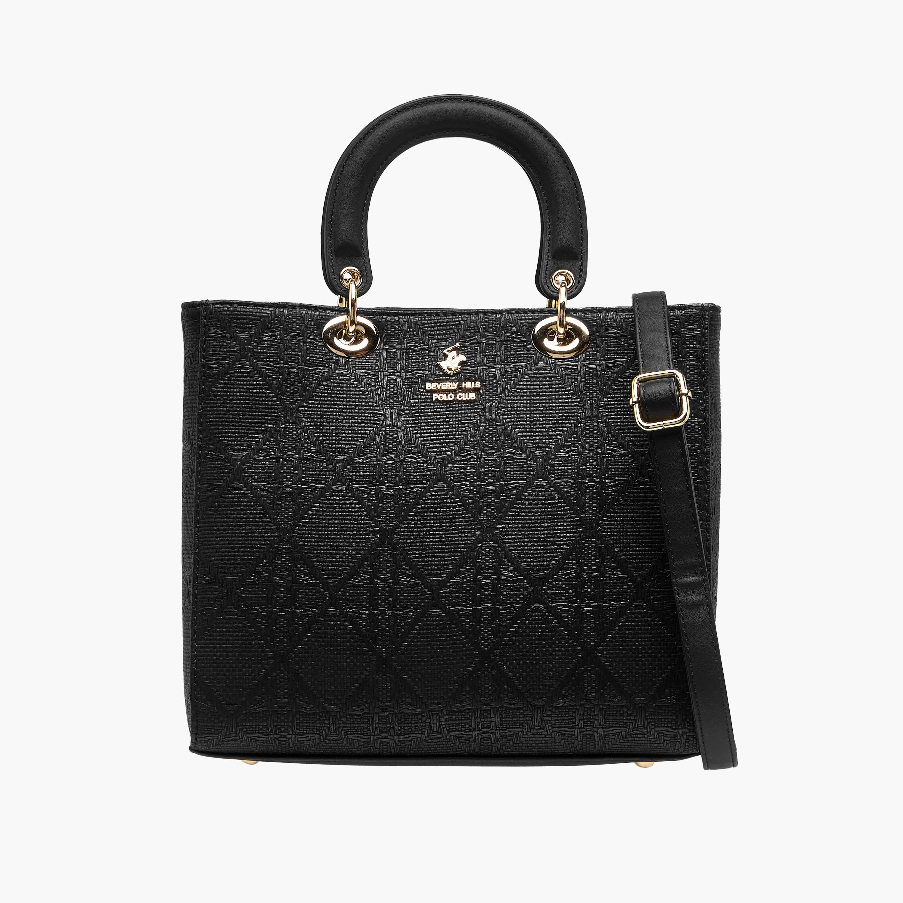 Buy Beverly Hills Polo Club Textured Mini Tote Bag with Double Handle ...