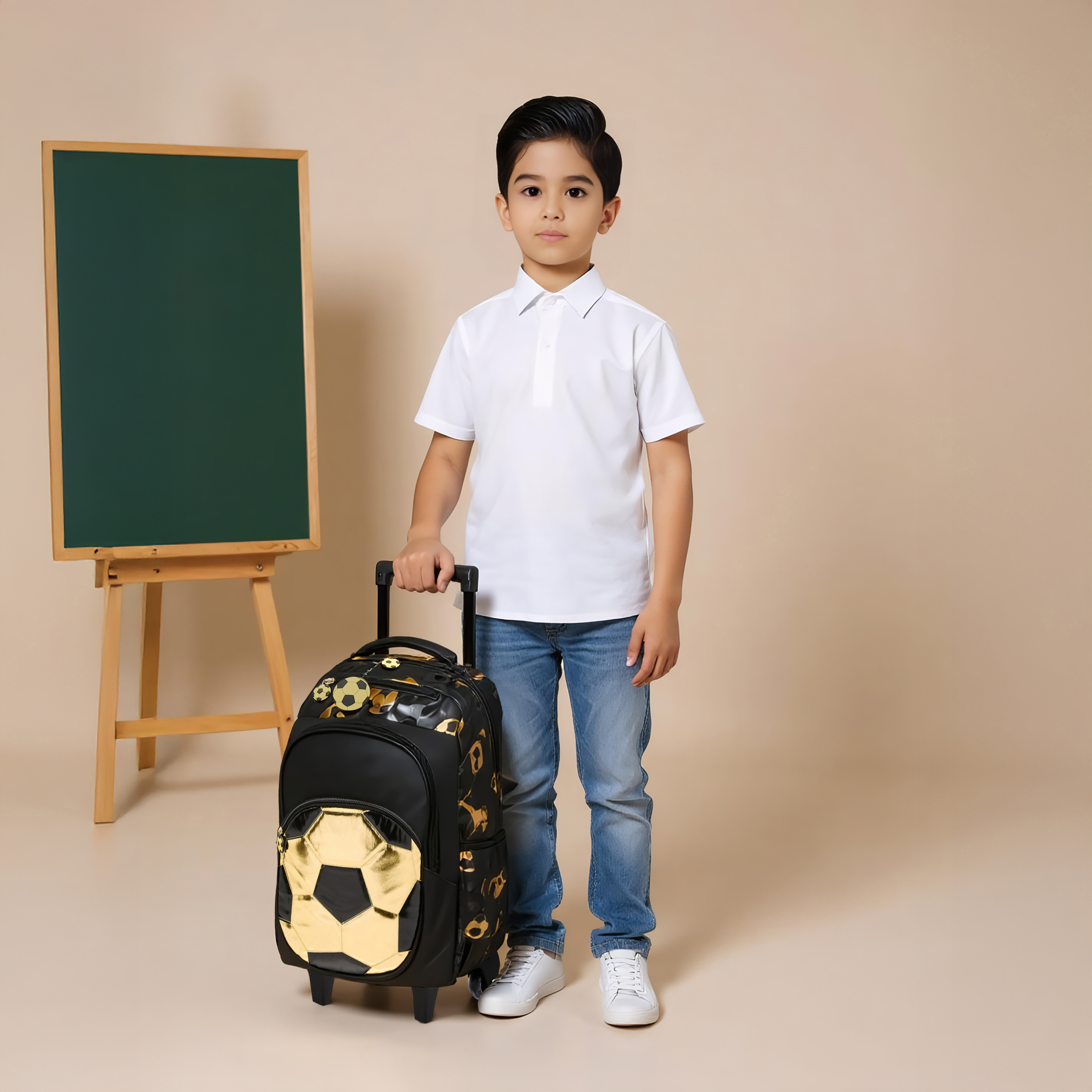 Shop Football Trolley Bag for Boys 5-8 Years with Retractable Handle ...