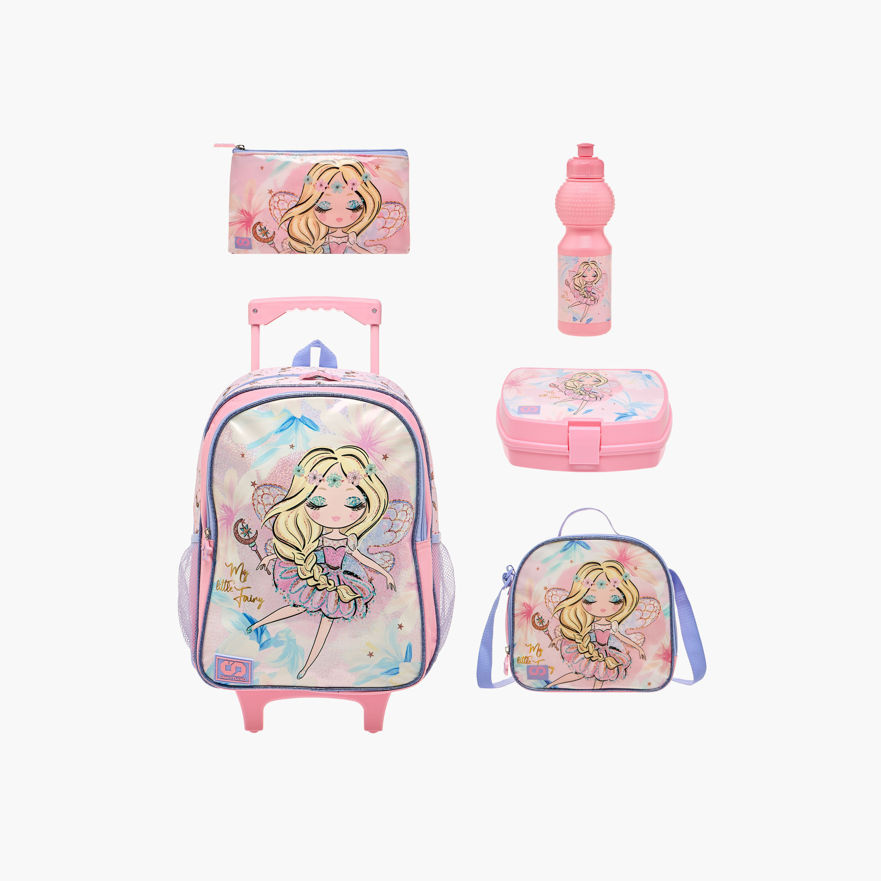 Buy SAMI STUDIO Shapes Trolley Bag for Girls 8-13 Years with Padded ...