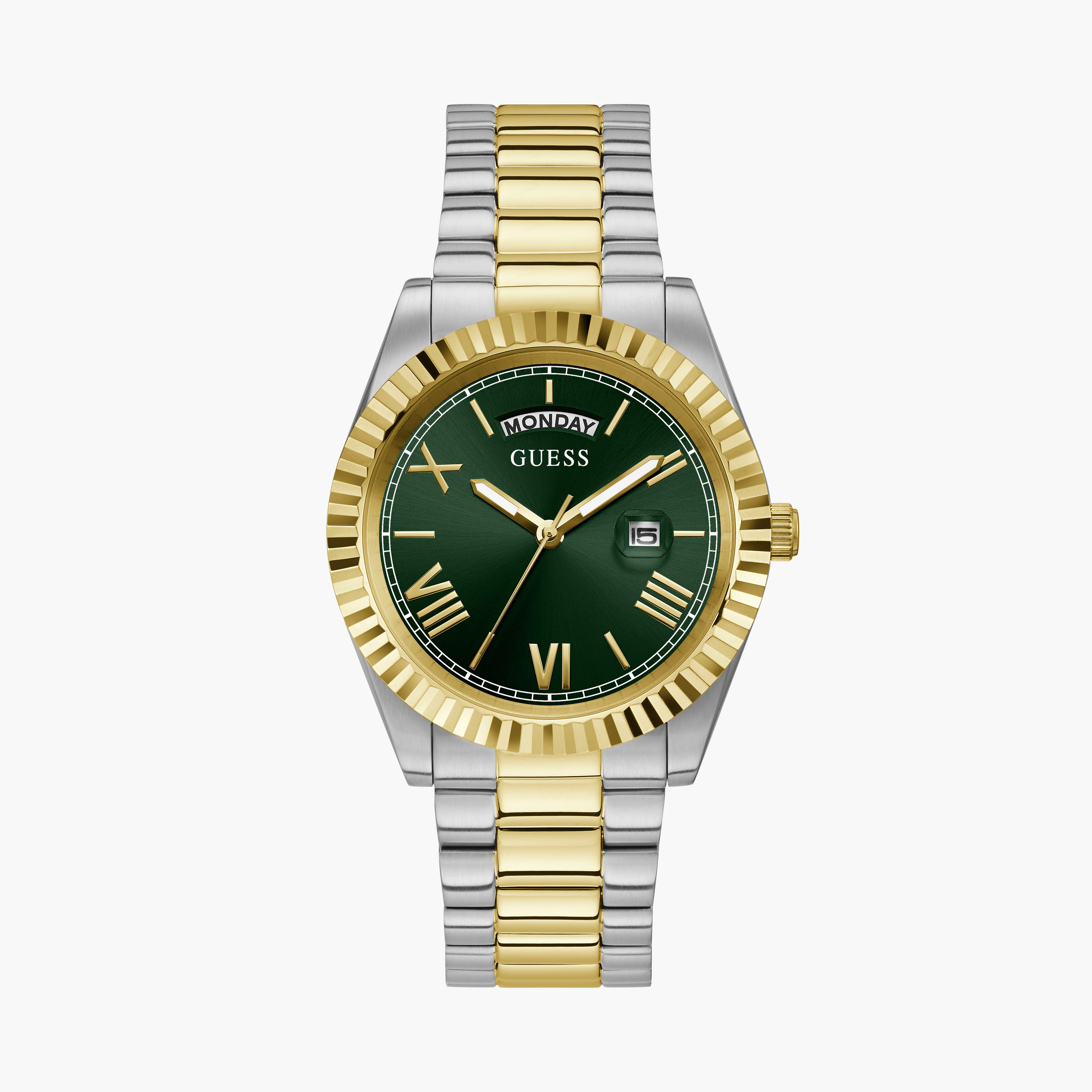 Shop Guess Men's 42 MM Multicolour Analog Stainless Steel Watch ...