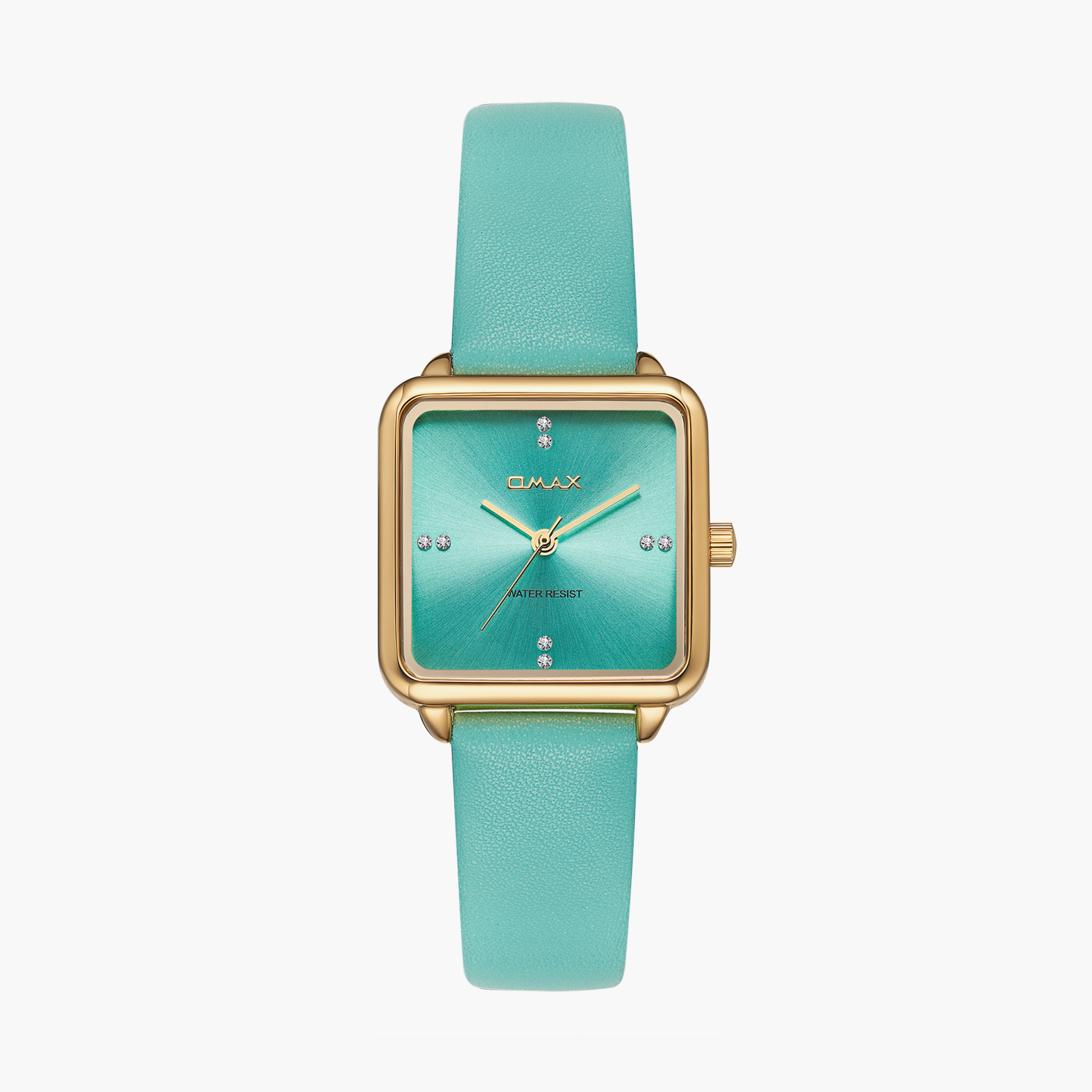 Buy Omax Women's 28MM Blue Analog Leather Strap Watch | UT-BS008GTTS ...