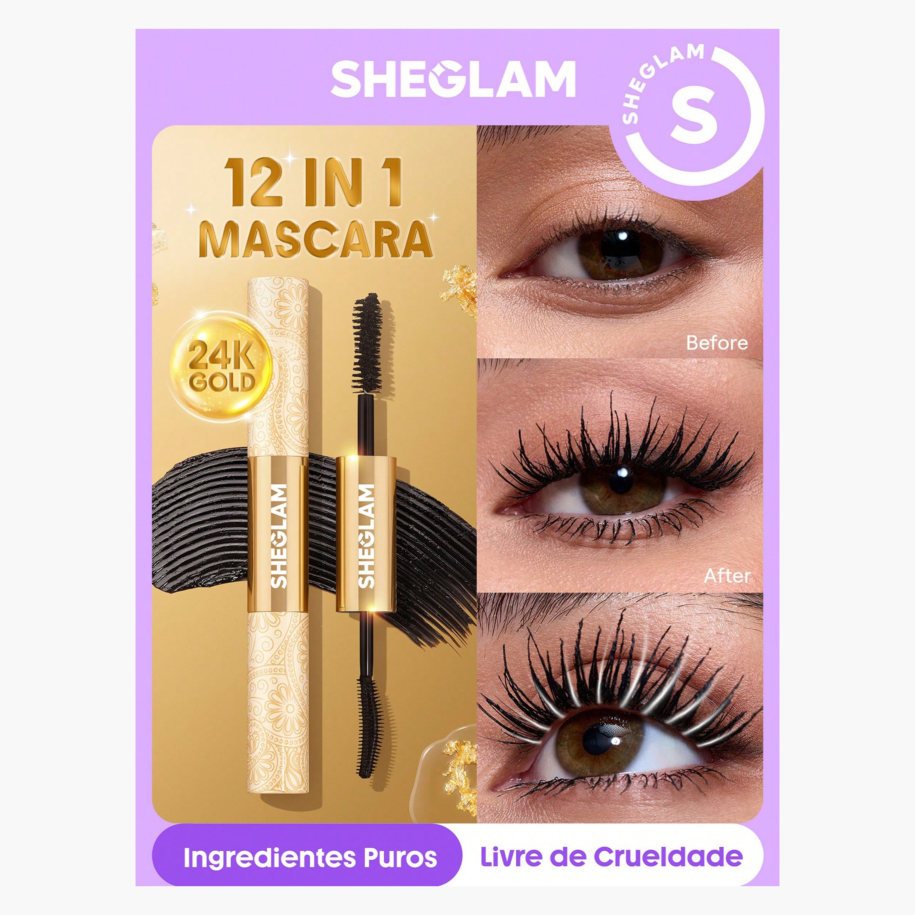 Shop SHEGLAM All-In-One 24k Multi-Effect Waterproof Mascara Online ...