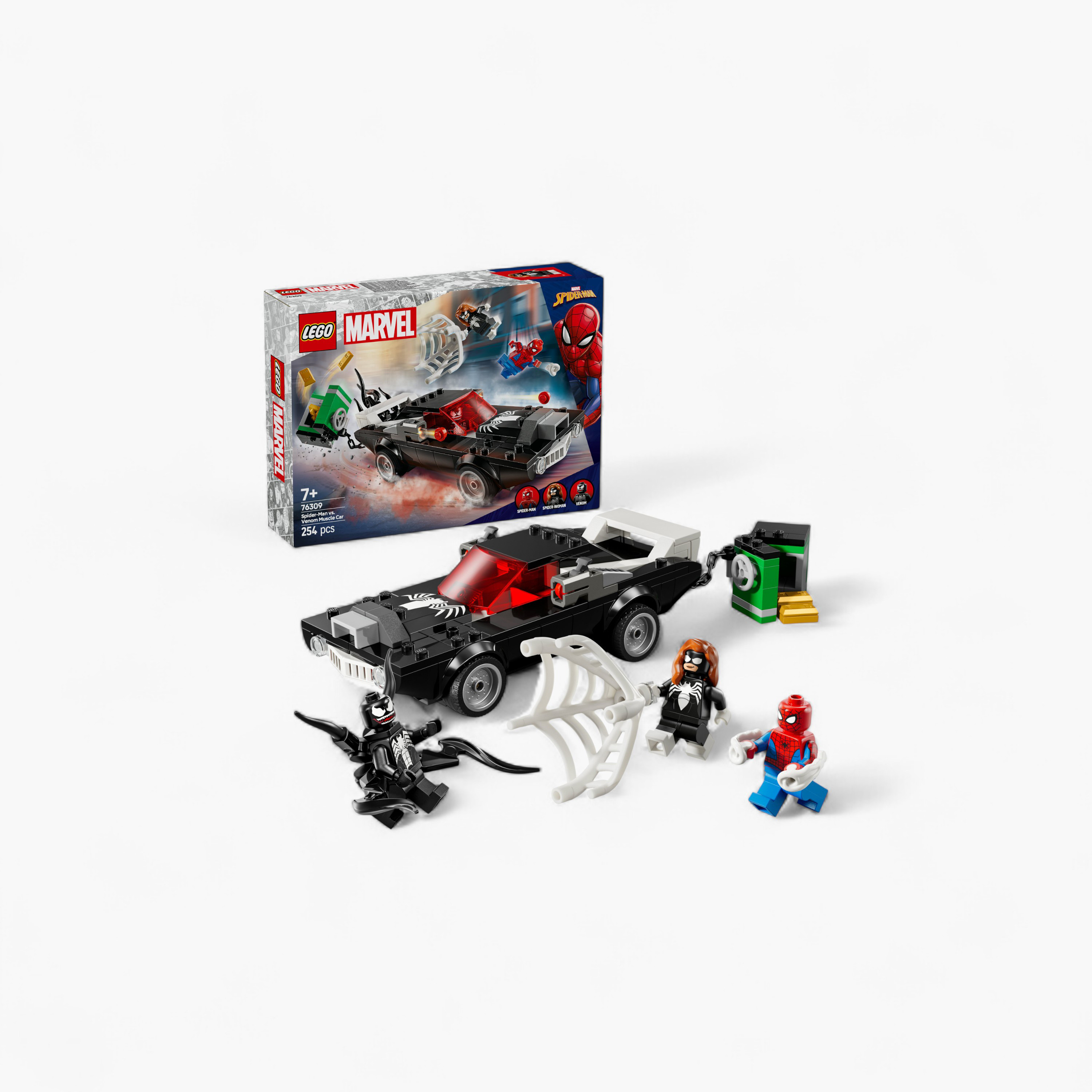 Buy Lego 76309 254-Piece Spider-Man Vs Venom Muscle Car Block Set ...