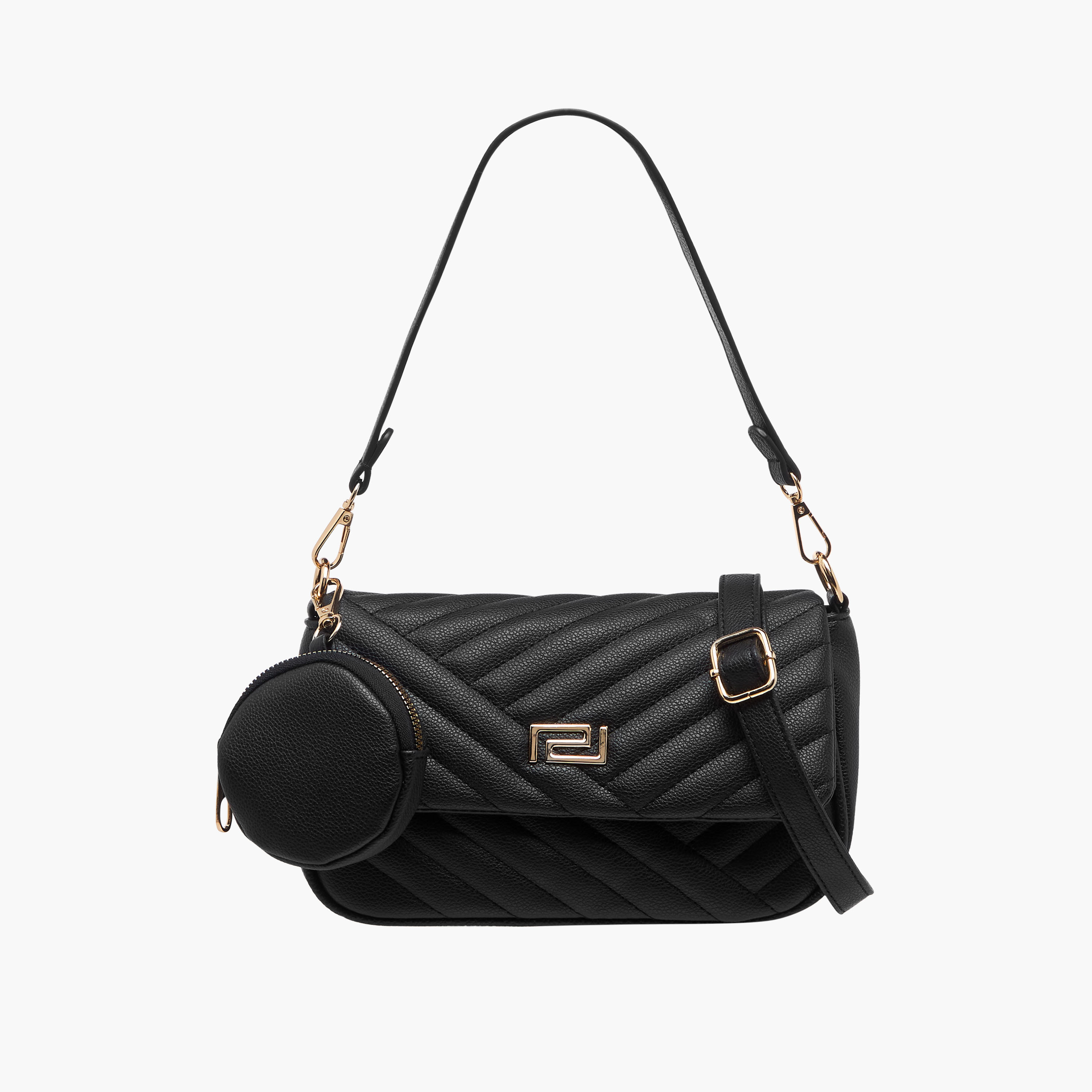 Buy Sasha Sam Quilted Shoulder Bag with Detachable Pouch Online ...