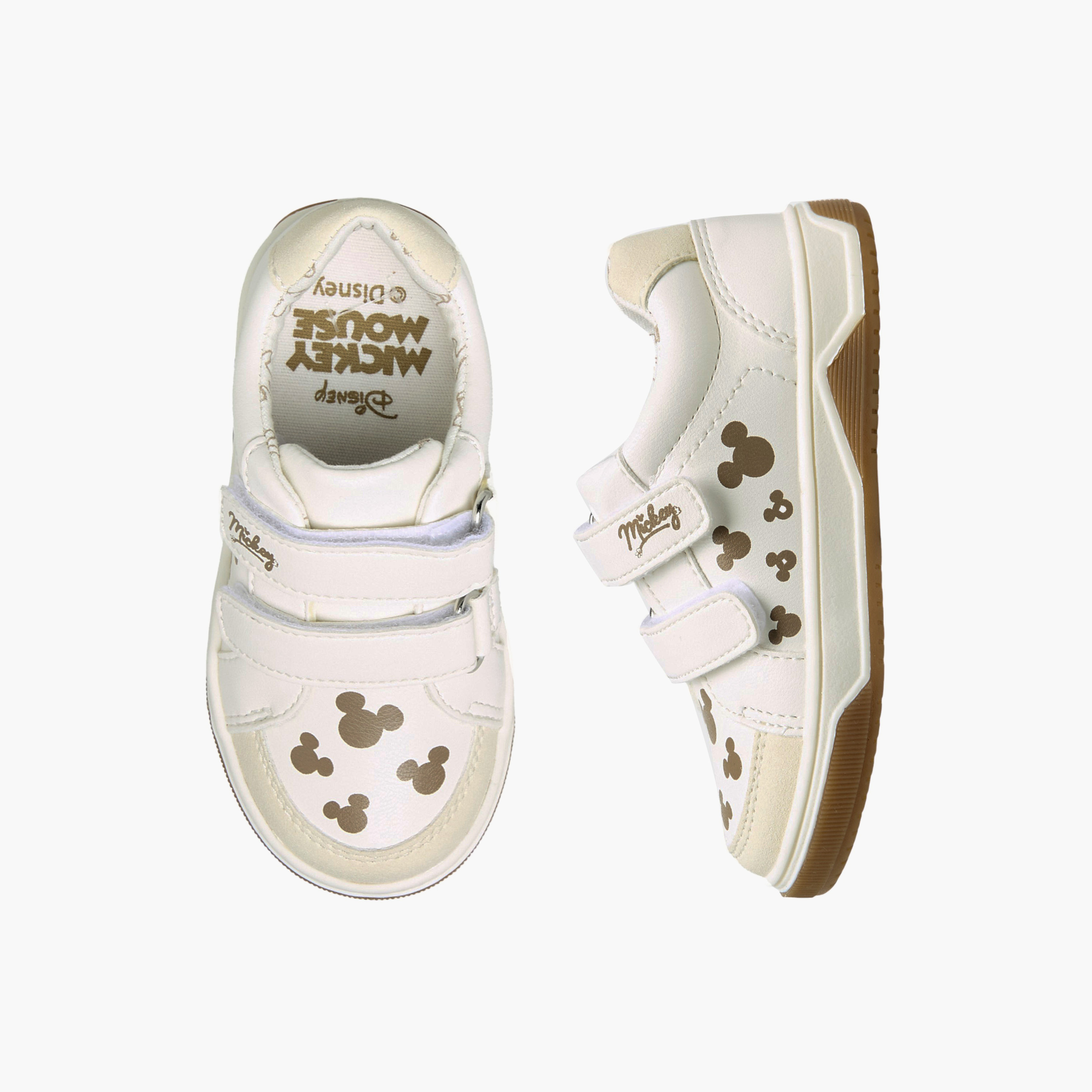 Buy Disney Boys Mickey Mouse Print Hook and Loop Sneakers Online ...