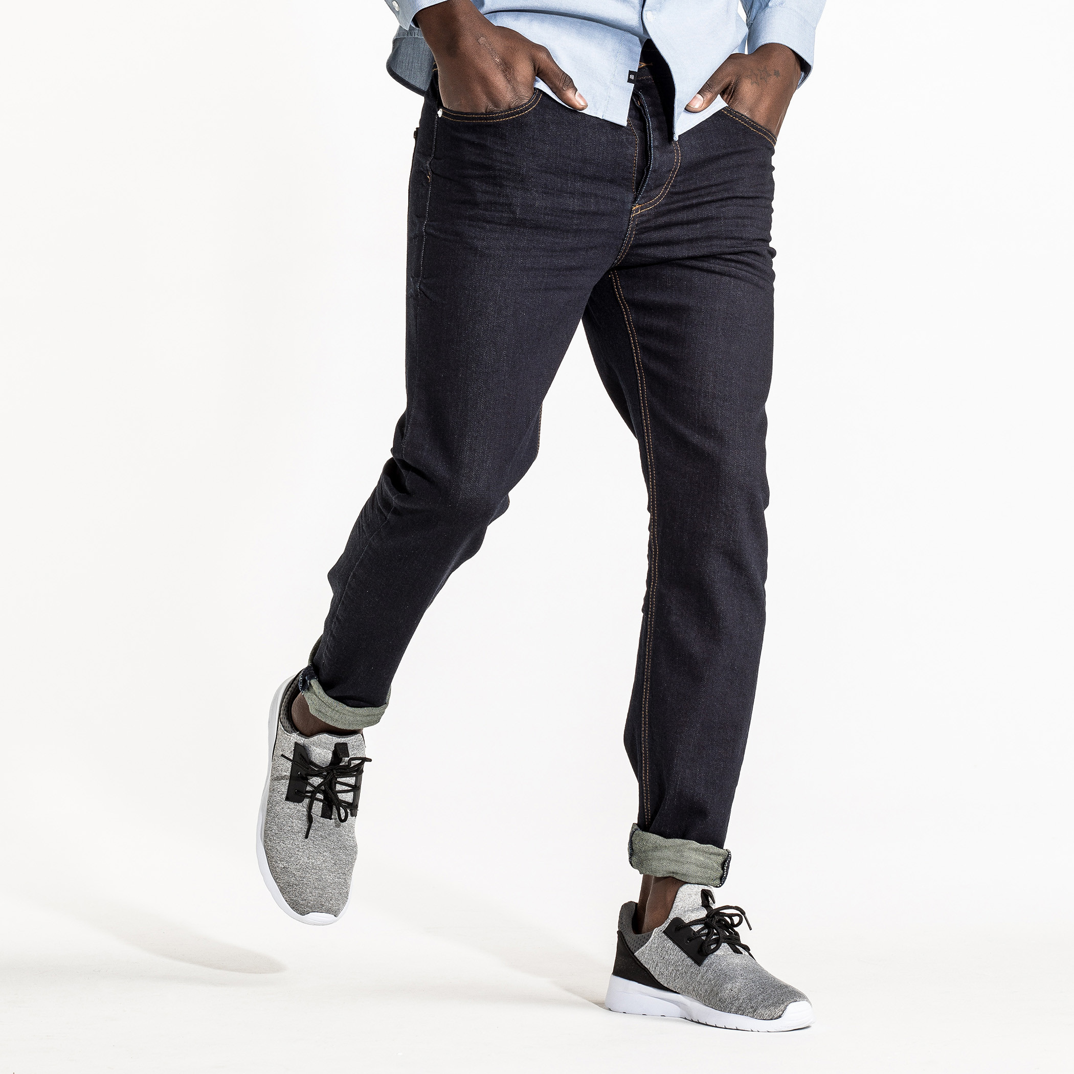 Shop CR7 CRISTIANO RONALDO Full Length Jeans with Button Closure and ...