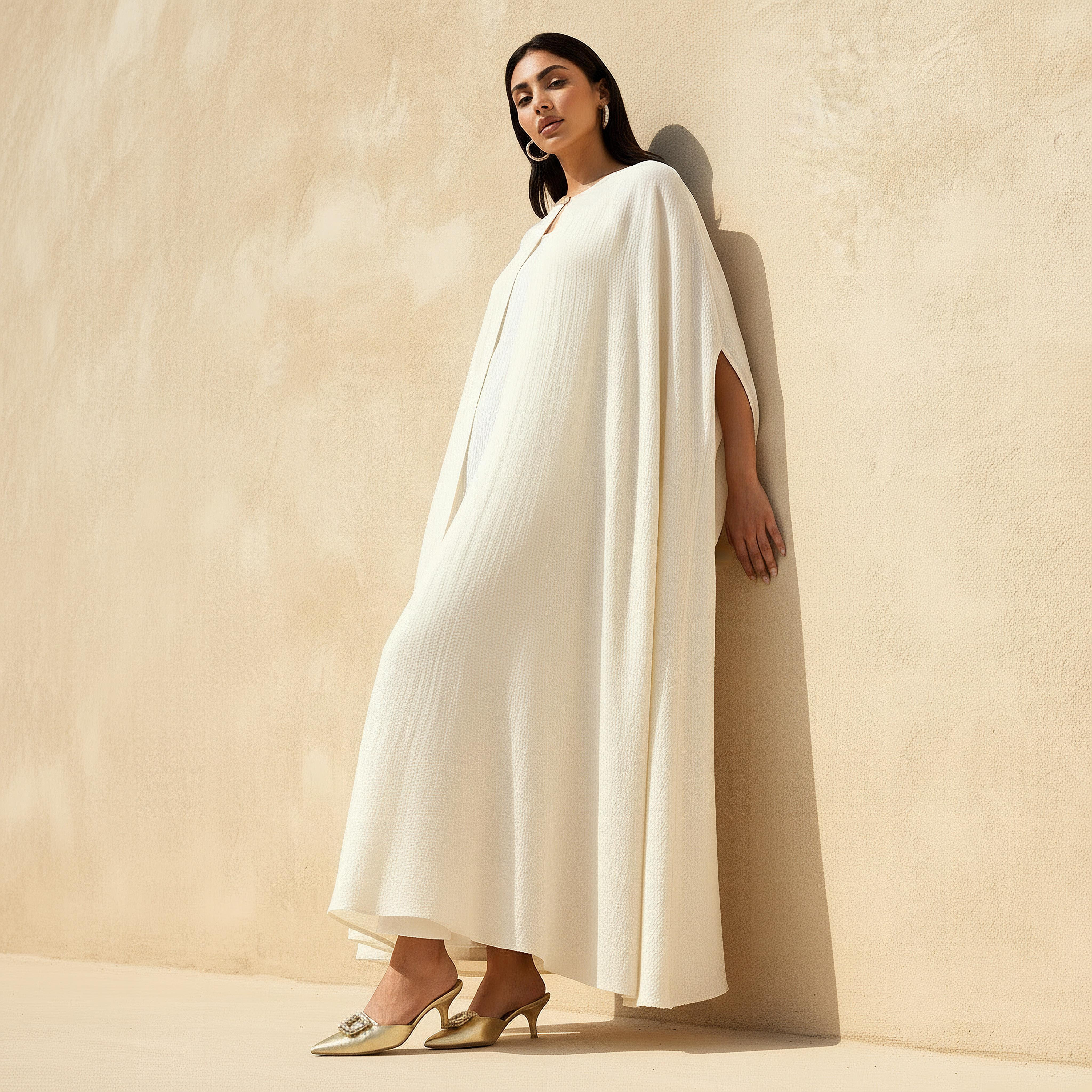 Buy Iconic A-line Maxi Dress with Textured Design and Button Detail ...