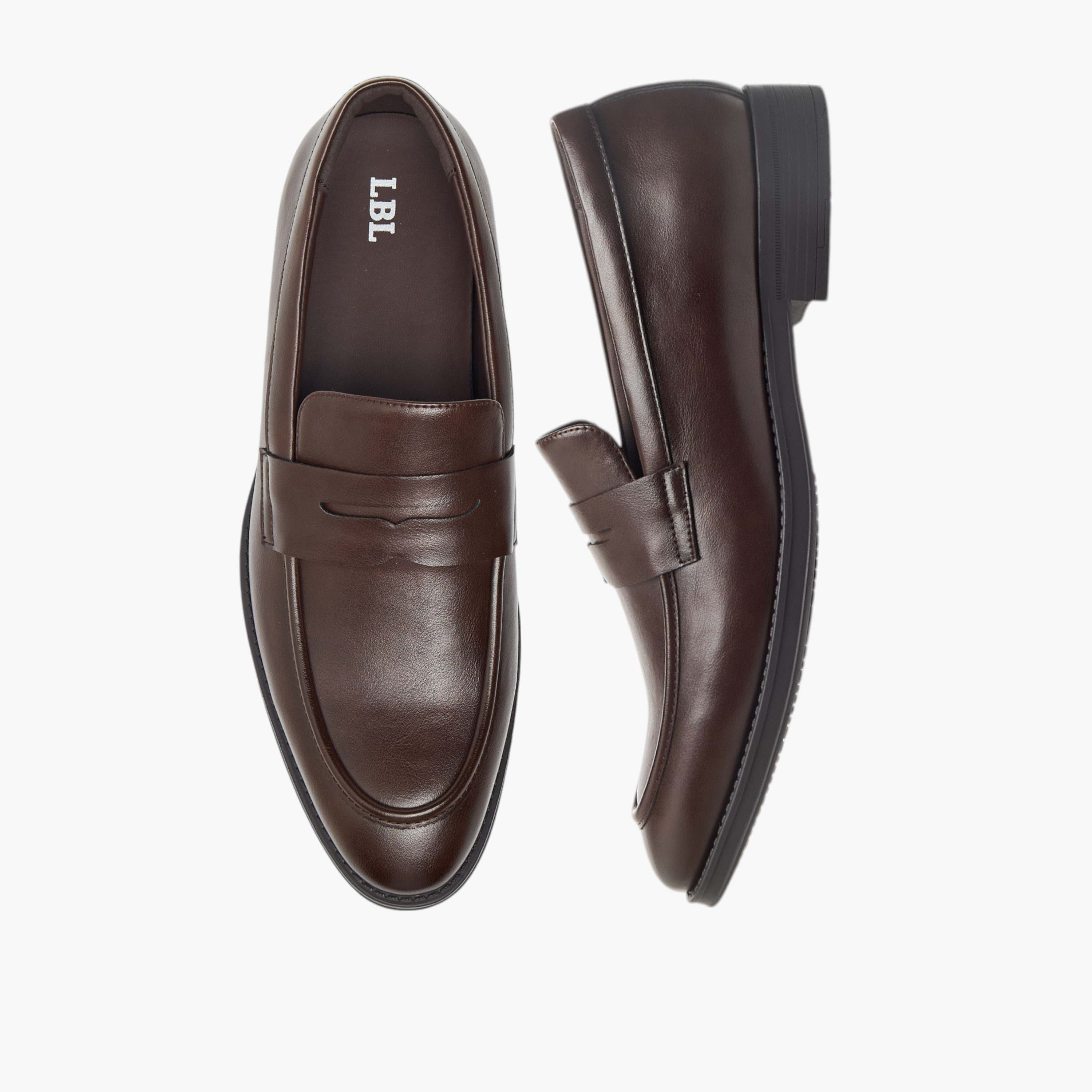 Shop LBL by Shoexpress Solid Loafers with Cutout Detail Online ...
