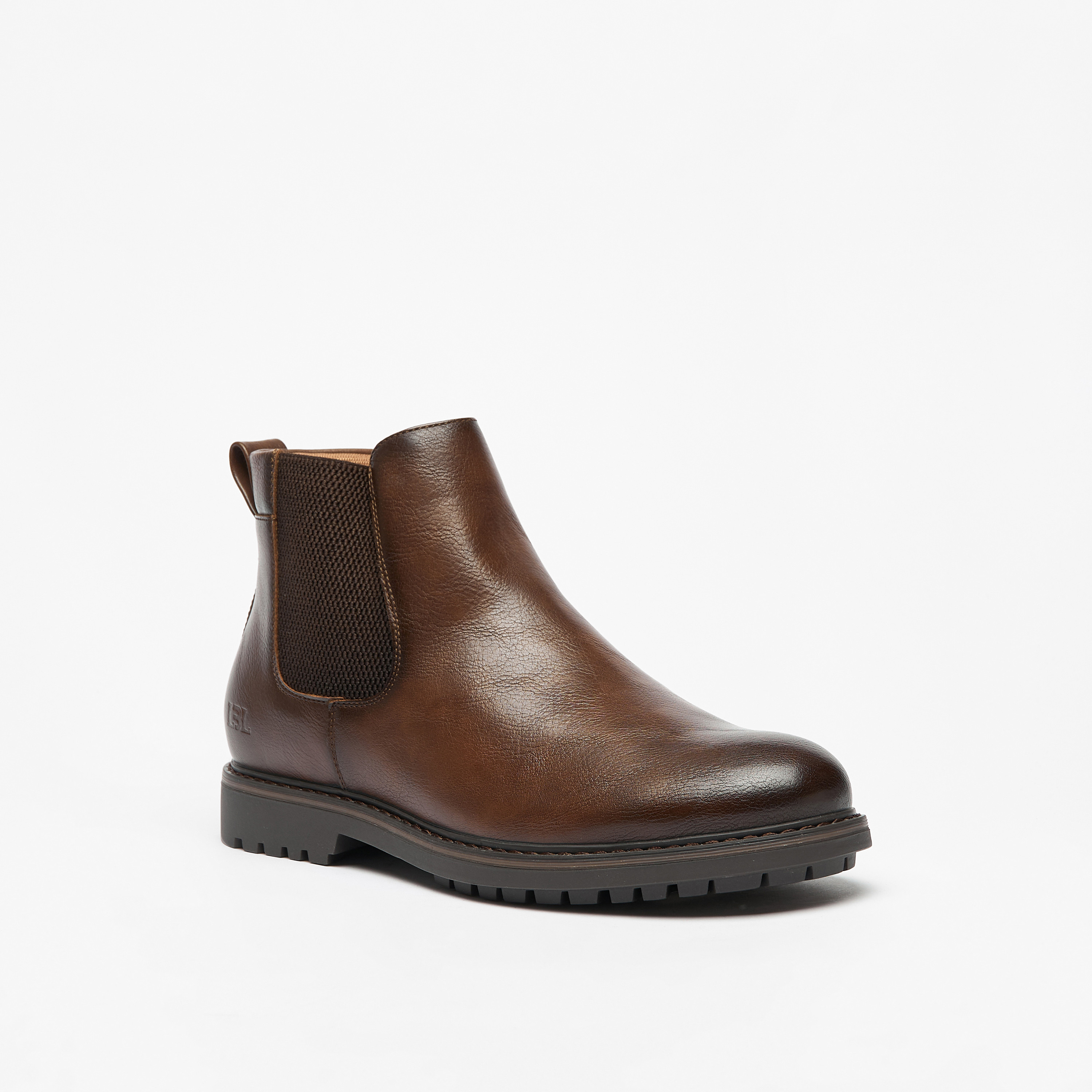 Shop LBL by Shoexpress Textured Zip Closure Chelsea Boots Online ...