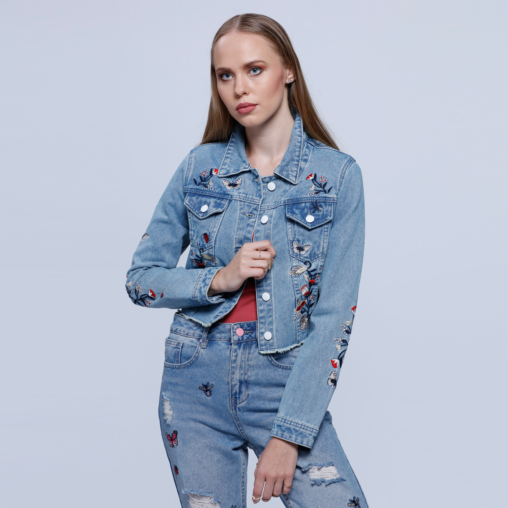 Buy Lee Cooper Denim Long Sleeves Jacket Online | Centrepoint UAE