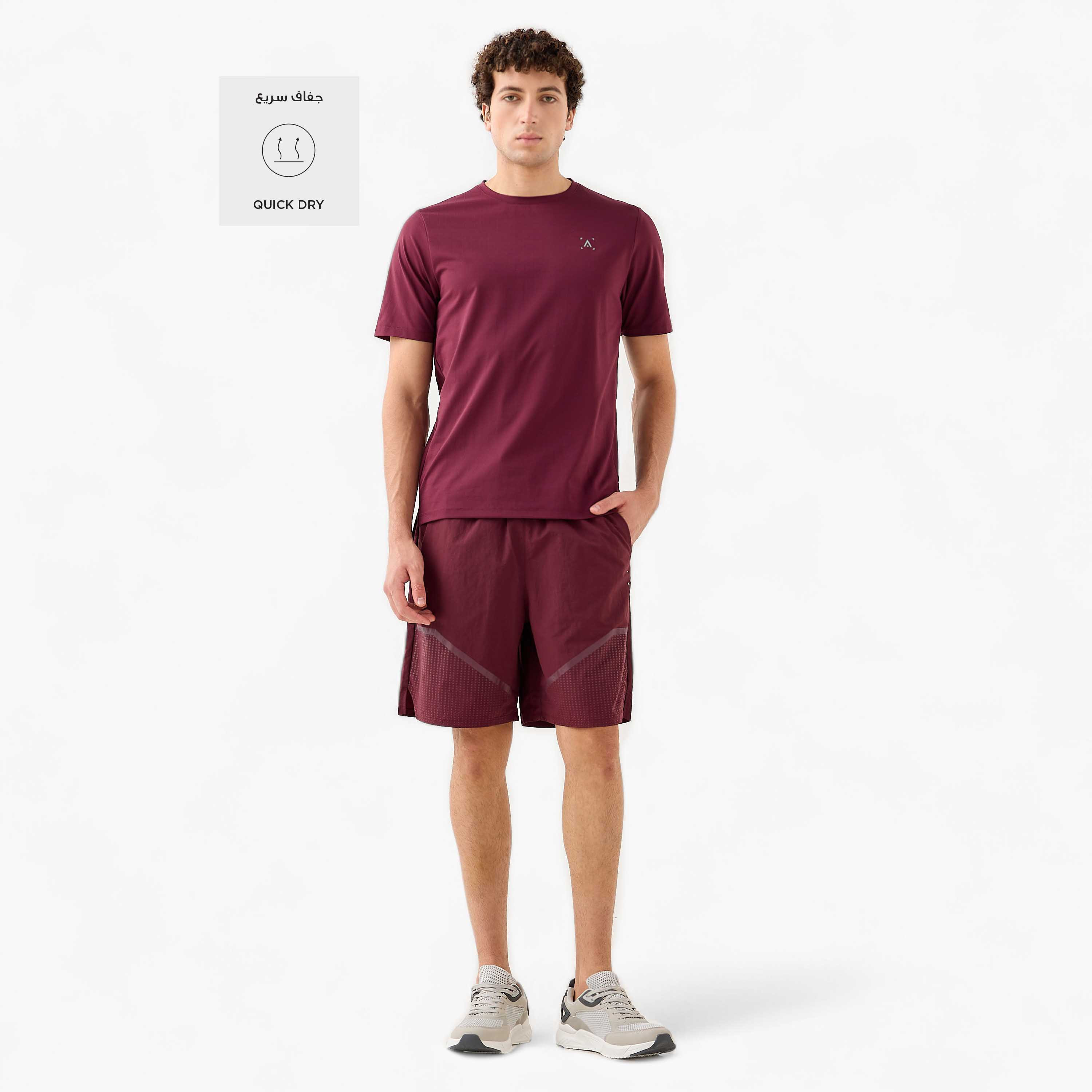 Buy Jacquard Regular Fit T-shirt Online | Centrepoint UAE