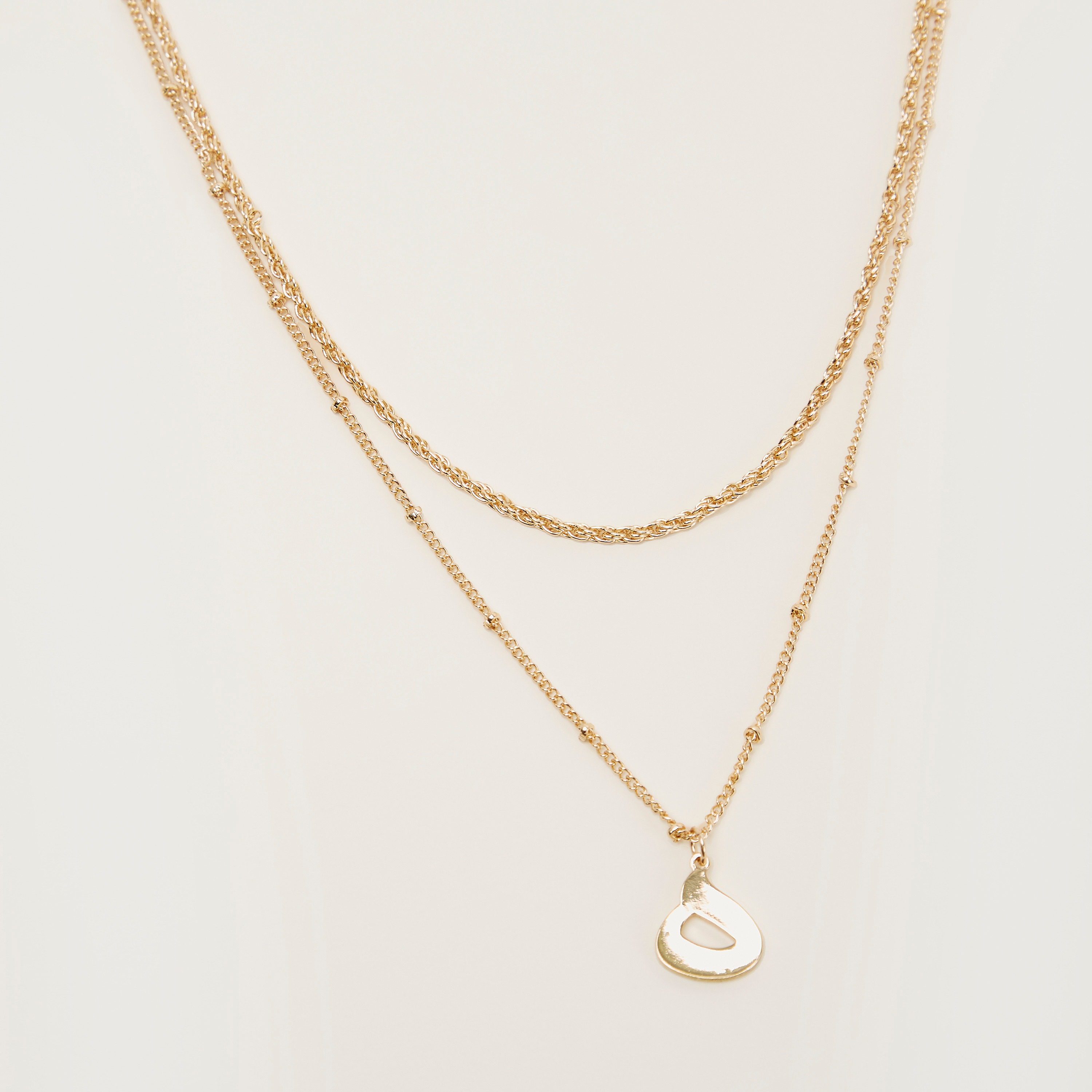 Buy Multi-Layered Pendant Chain Necklace Online | Centrepoint UAE