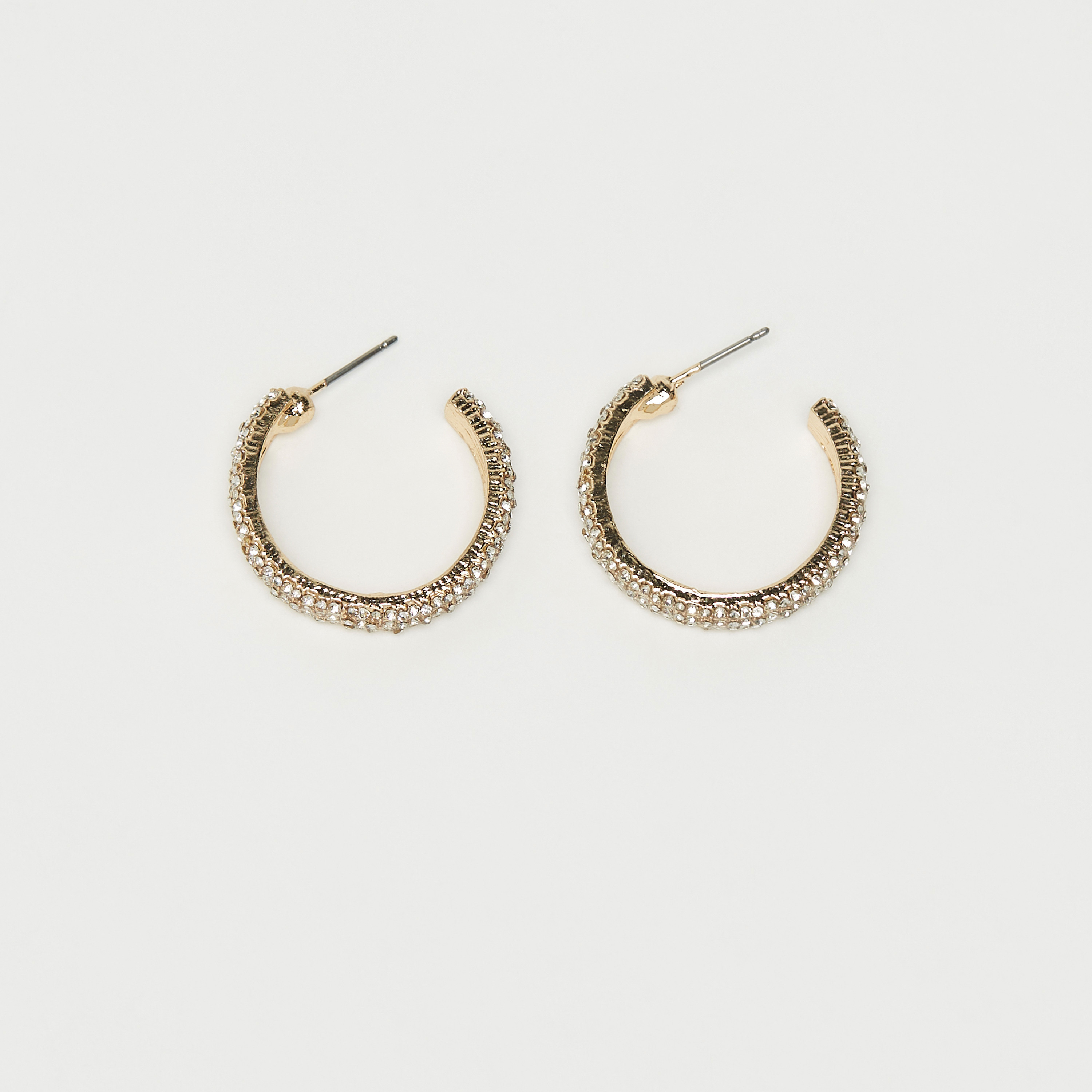 Shop Embellished Hoop Earrings with Push Back Closure Online | Splash UAE