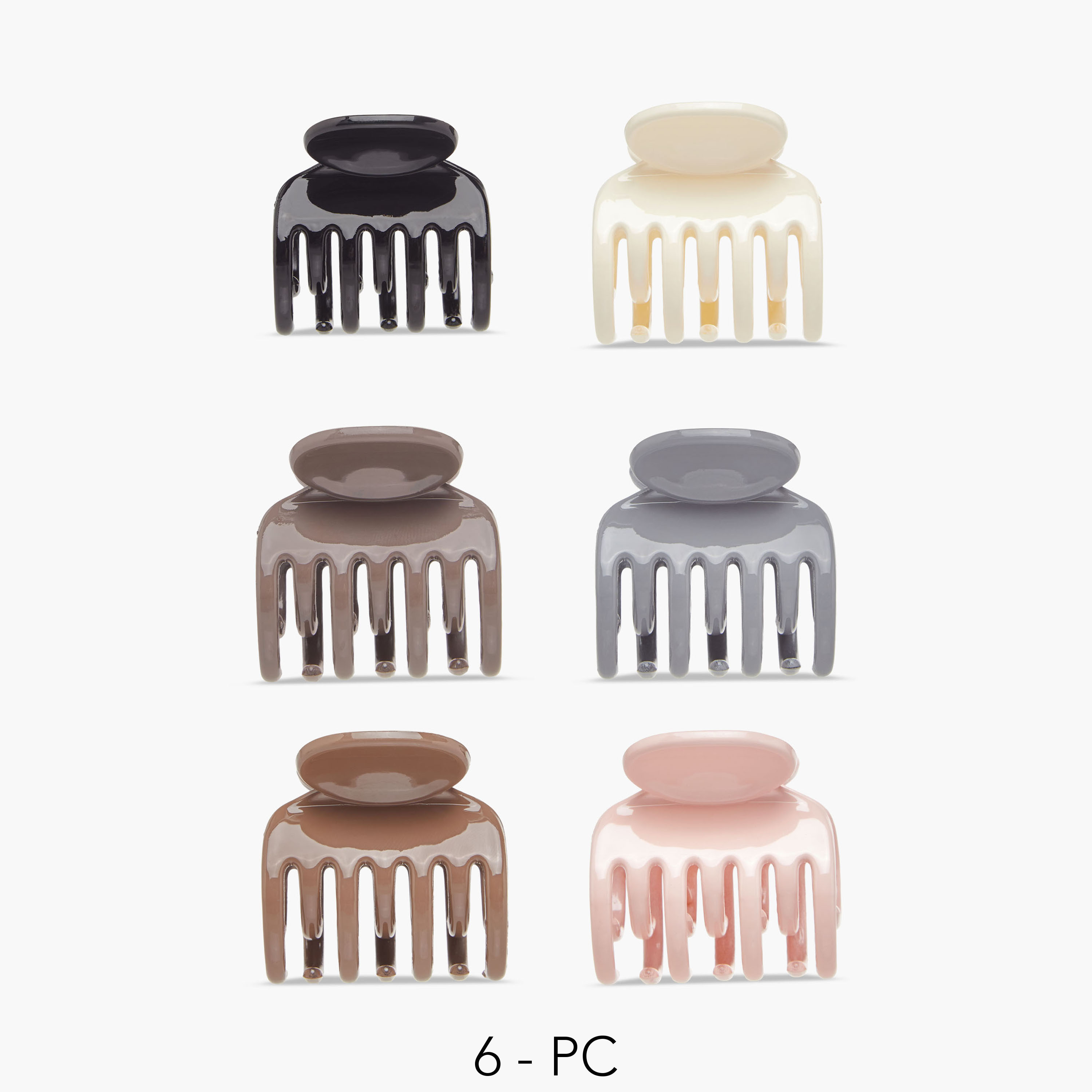 Shop Set of 6 - Gloo Assorted Hair Clamp Online | Splash UAE