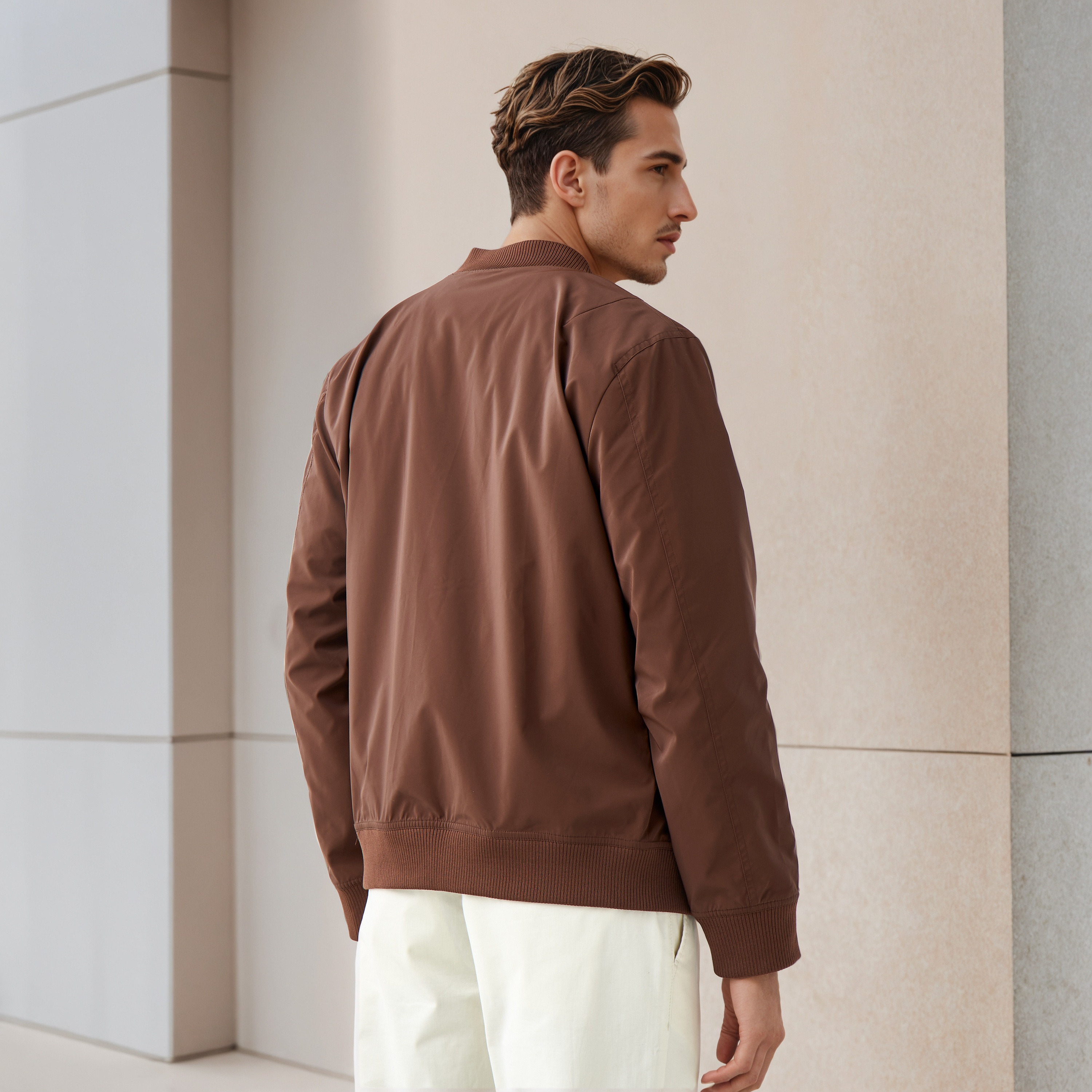 Shop Men Regular Fit Bomber Jacket Online | Centrepoint Kuwait