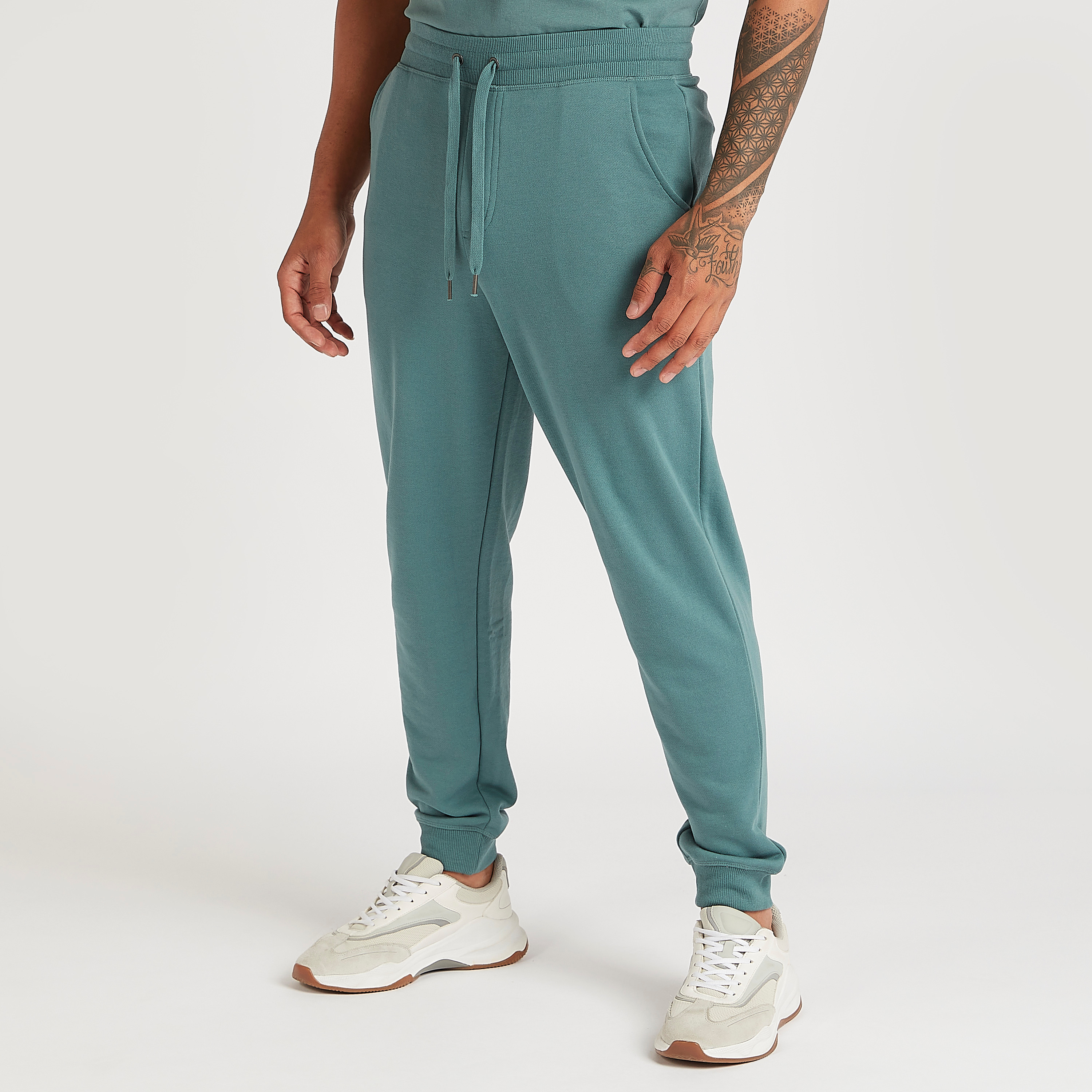Shop Solid Joggers with Drawstring Closure and Pockets Online ...