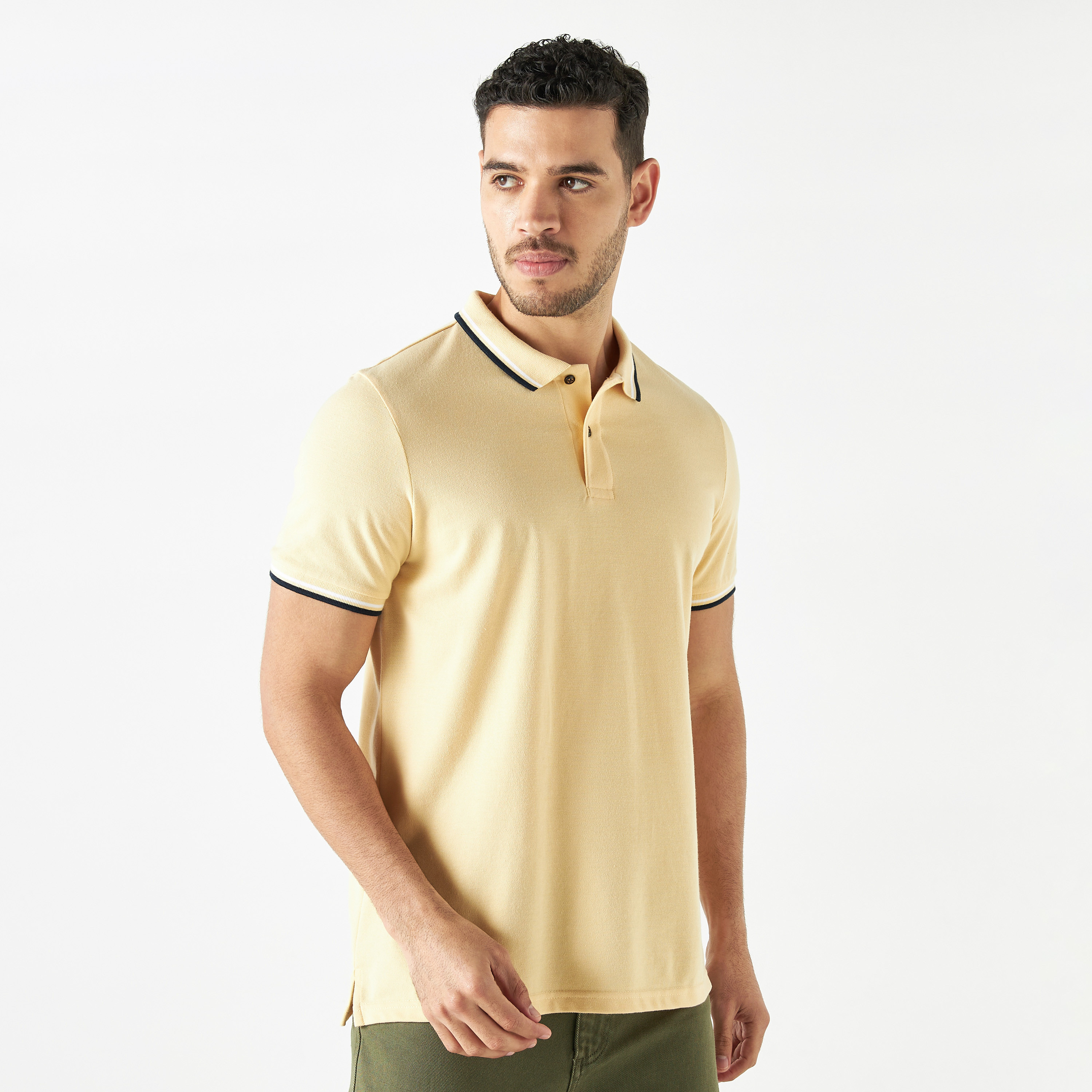 Shop Polo T-Shirt with Tipping Detail Online | Splash UAE